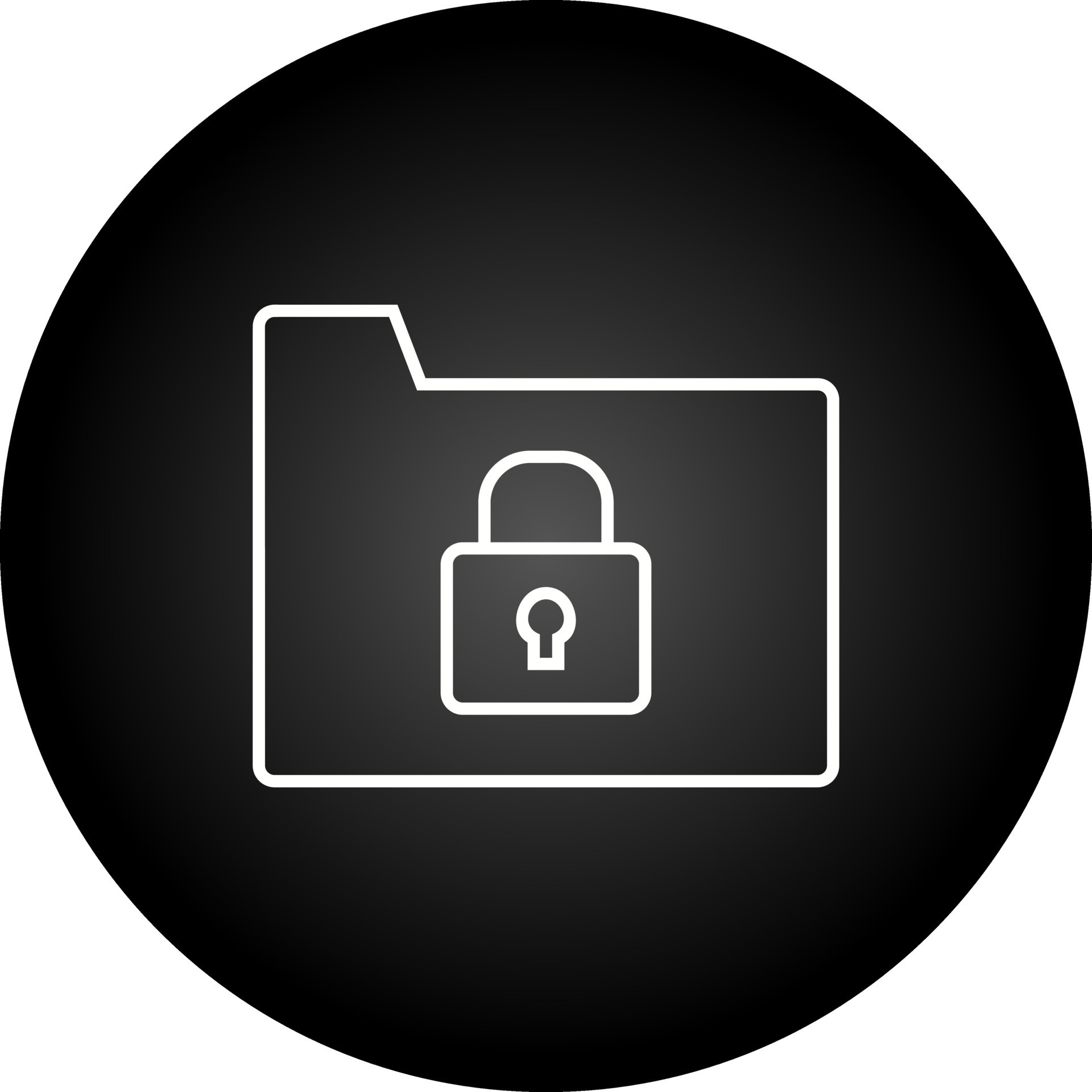 Secure Folder Vector Icon 23395509 Vector Art At Vecteezy
