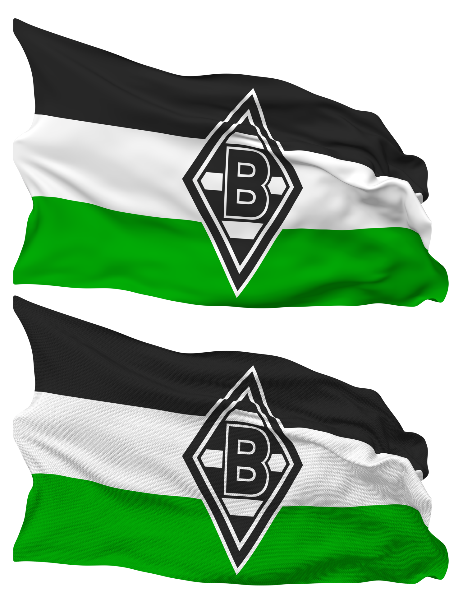 Free Borussia Monchengladbach, Borussia MG, BMG Flag Waves Isolated in ... Free Borussia Monchengladbach, Borussia MG, BMG Flag Waves Isolated in ...