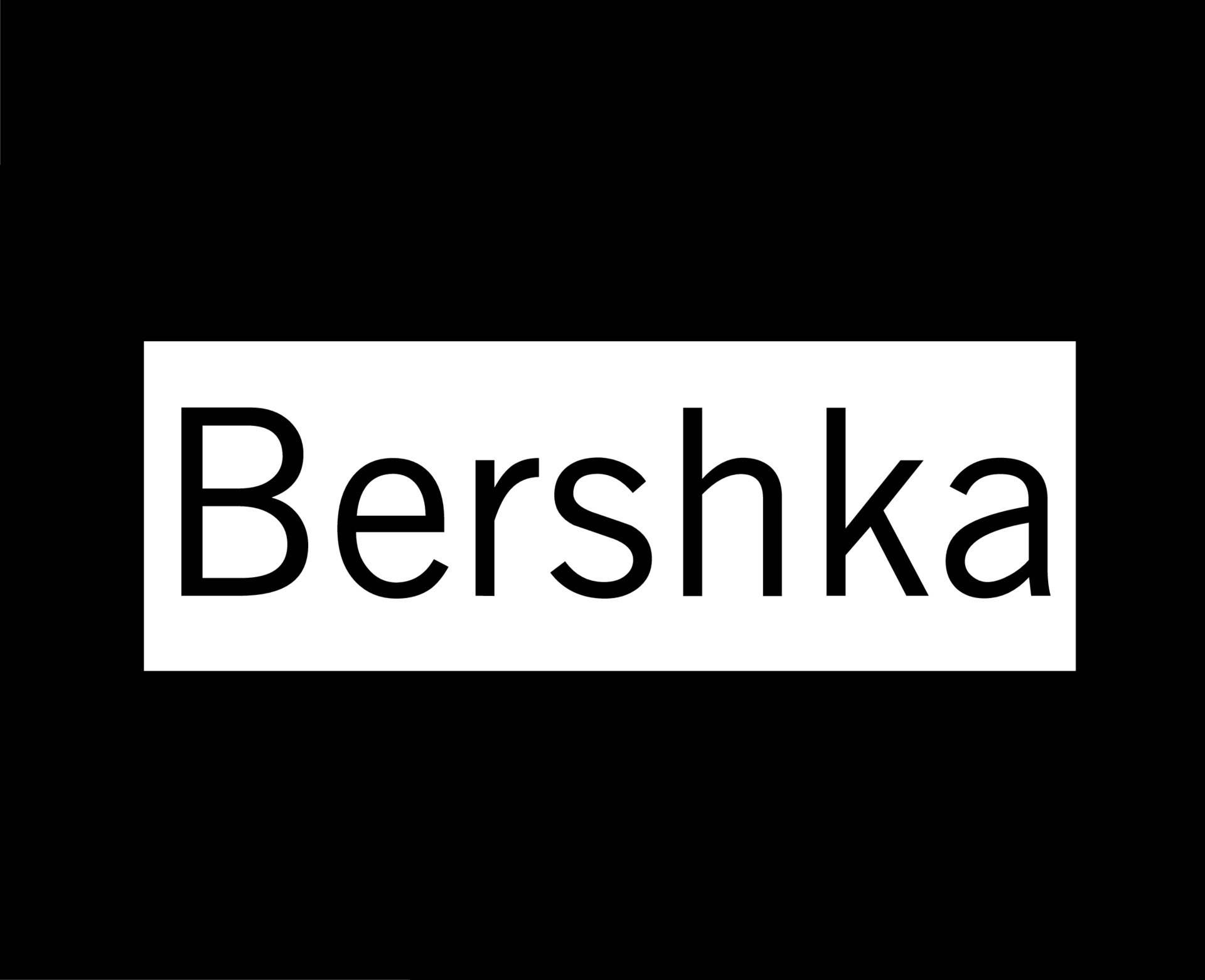 Bershka Brand Clothes Symbol Logo White Design Sportwear Fashion Vector Illustration With Black ...