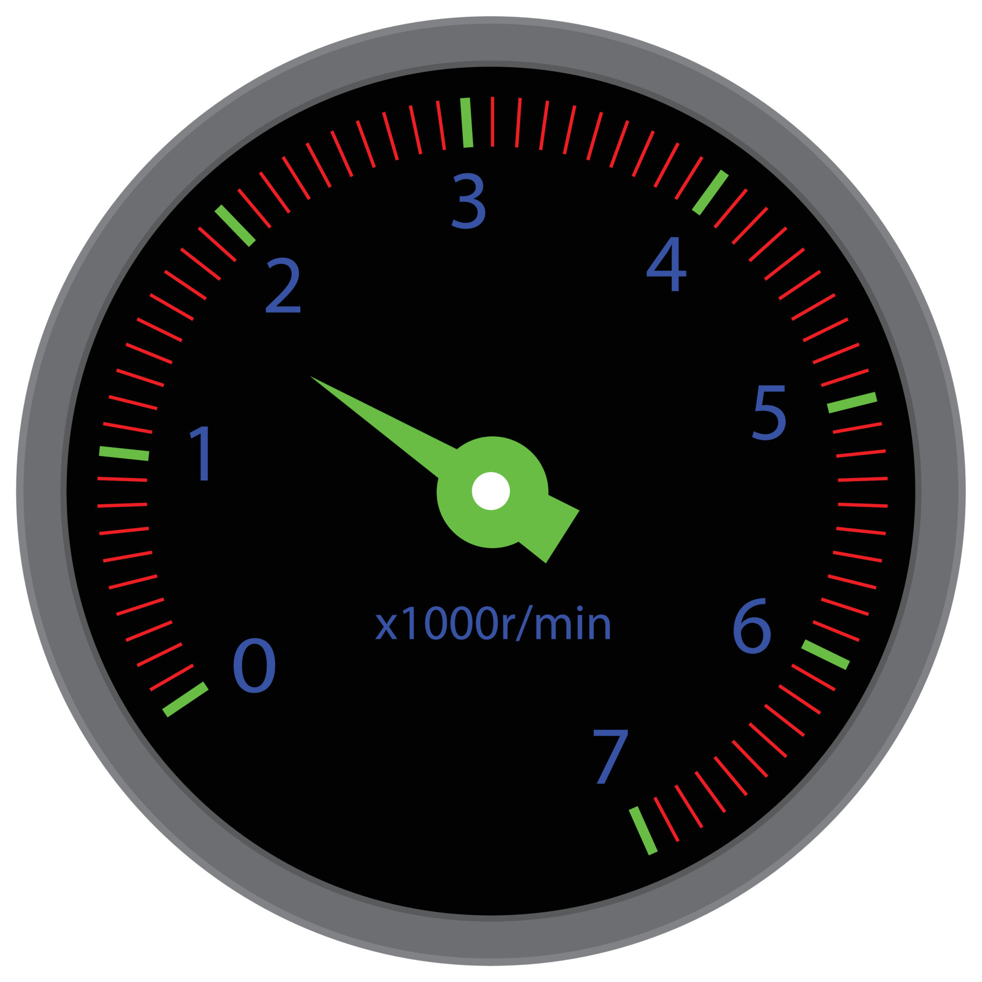 Tachometer dashboard device 23401310 Vector Art at Vecteezy