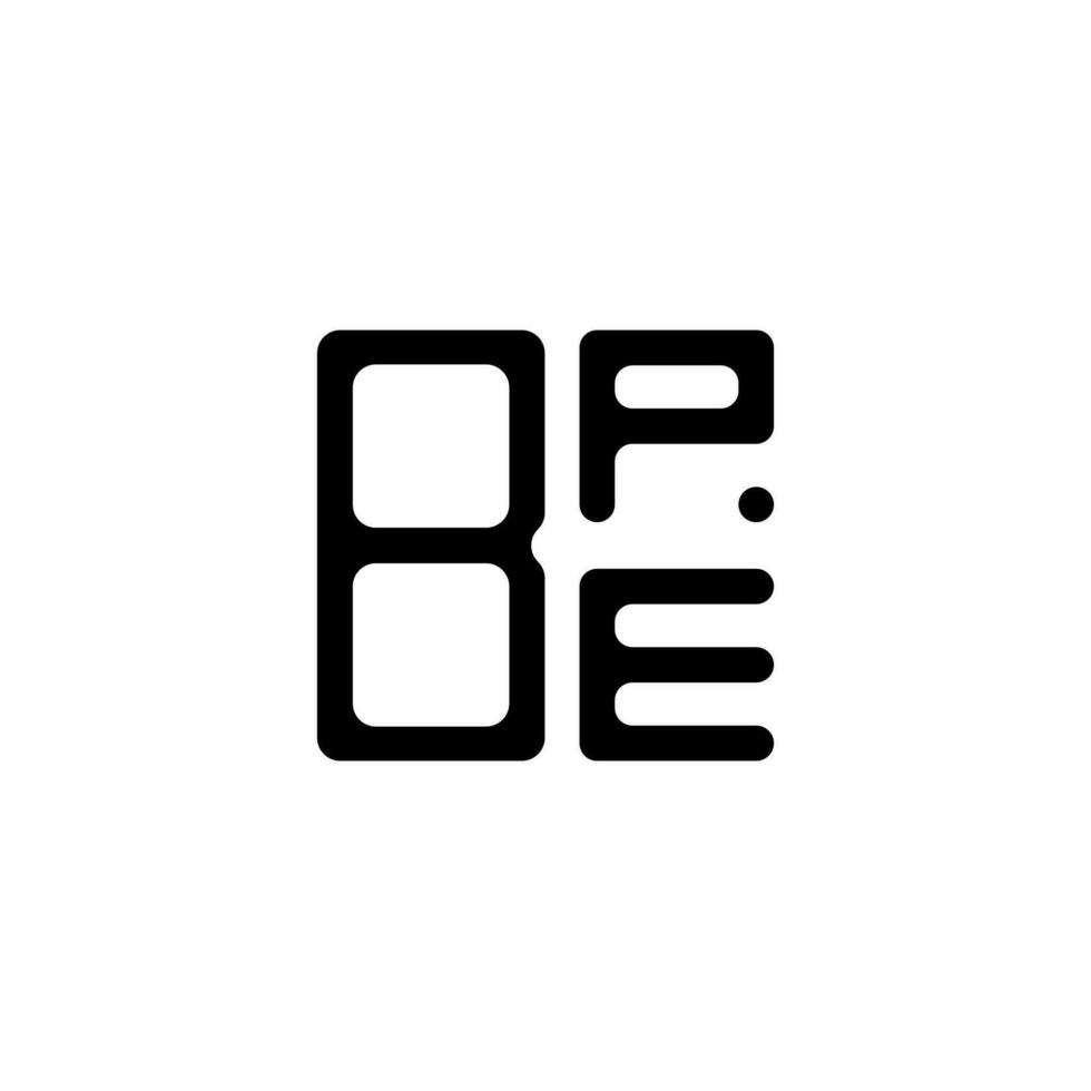 diseño creativo del logotipo de la letra bpe con gráfico vectorial, logotipo simple y moderno de ...
