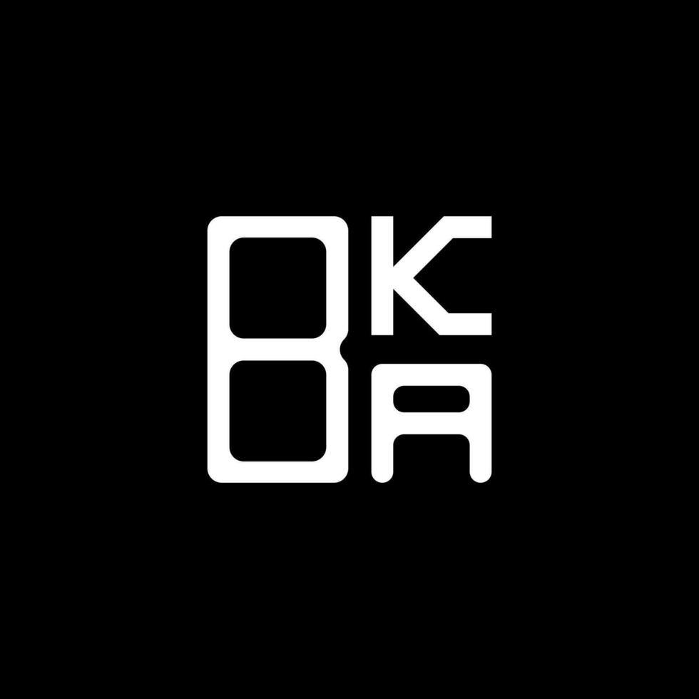 Diseño creativo del logotipo de la letra bka con gráfico vectorial, logotipo simple y moderno de ...