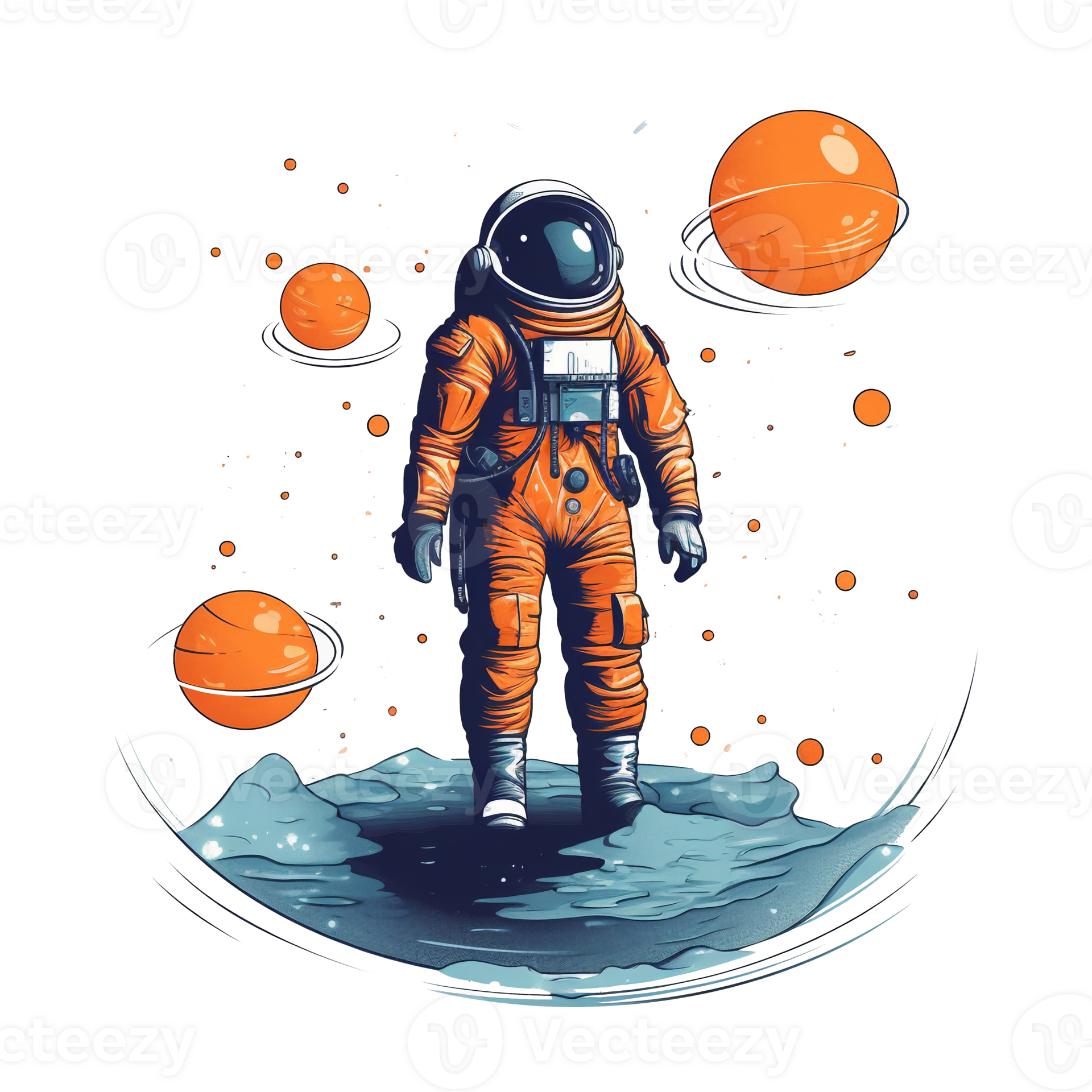 Illustration 2D astronaut ai generate 23403883 PNG