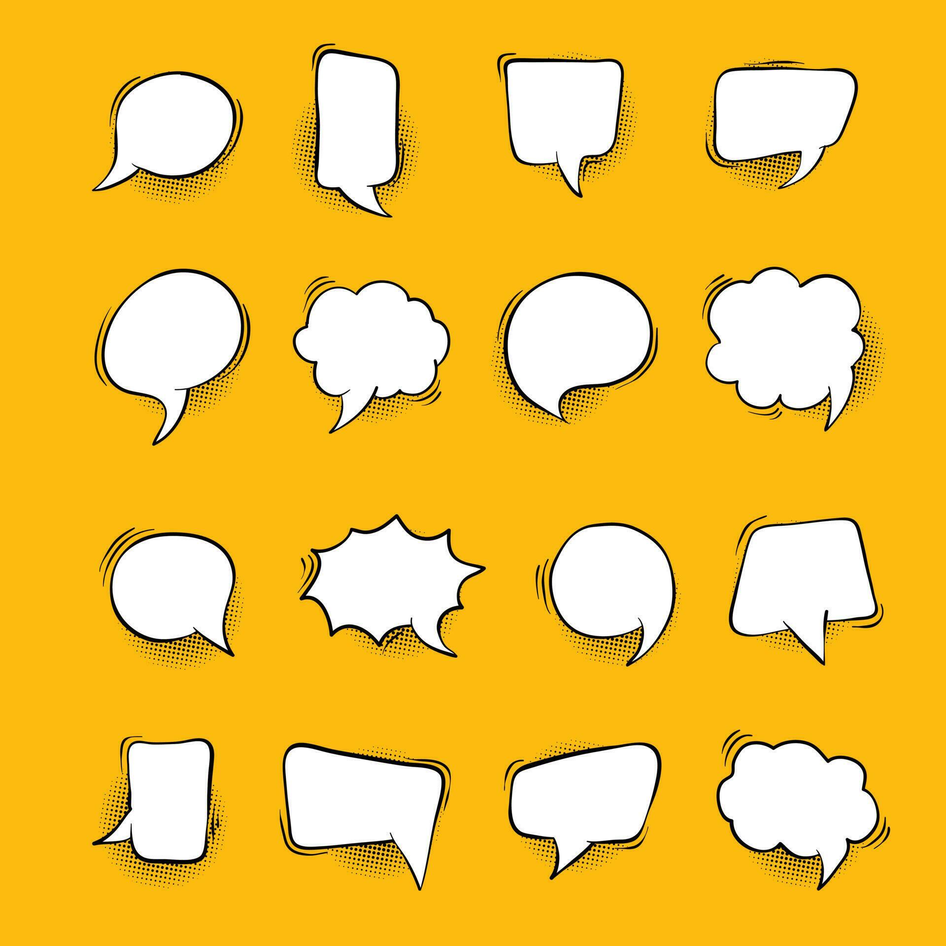 Hand drawn chat bubble vector illustration. Suitable for design element ...