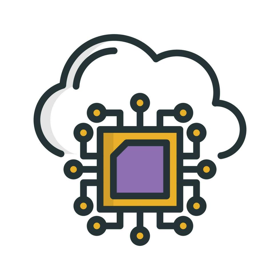 Cloud Data vector Fill outline icon. Simple stock illustration stock 23404484 Vector Art at Vecteezy