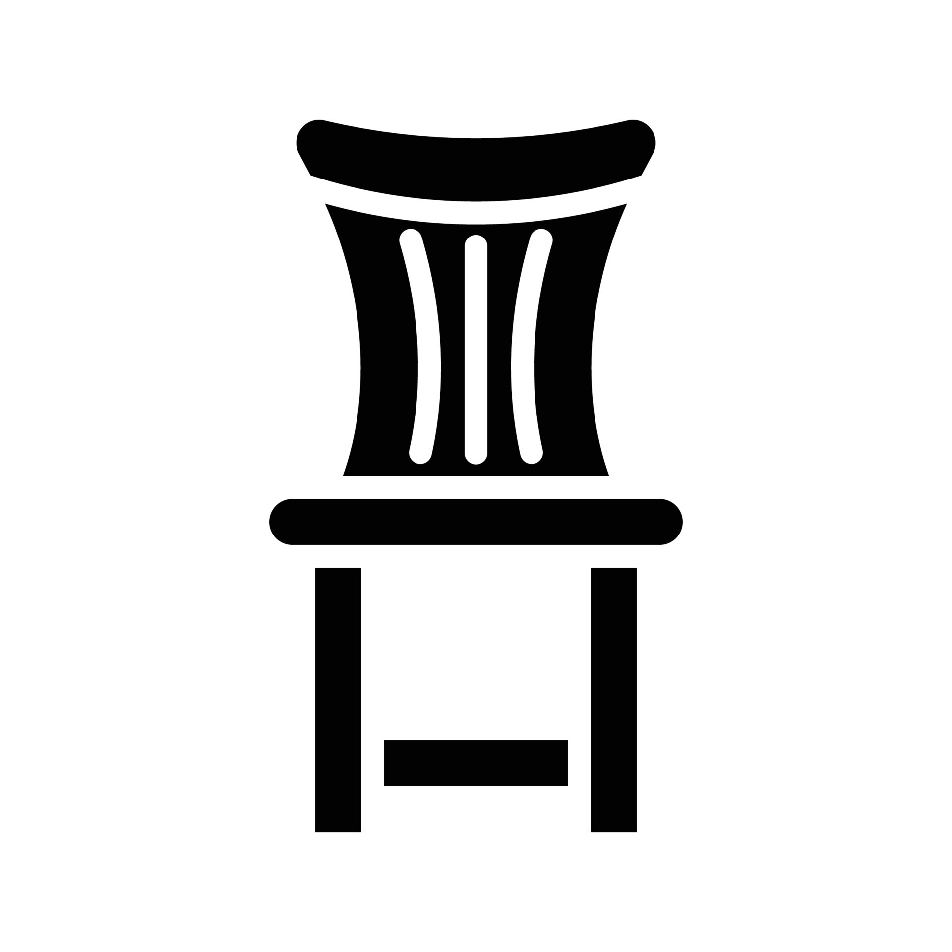 Dining Chair vector Solid icon . Simple stock illustration stock ...
