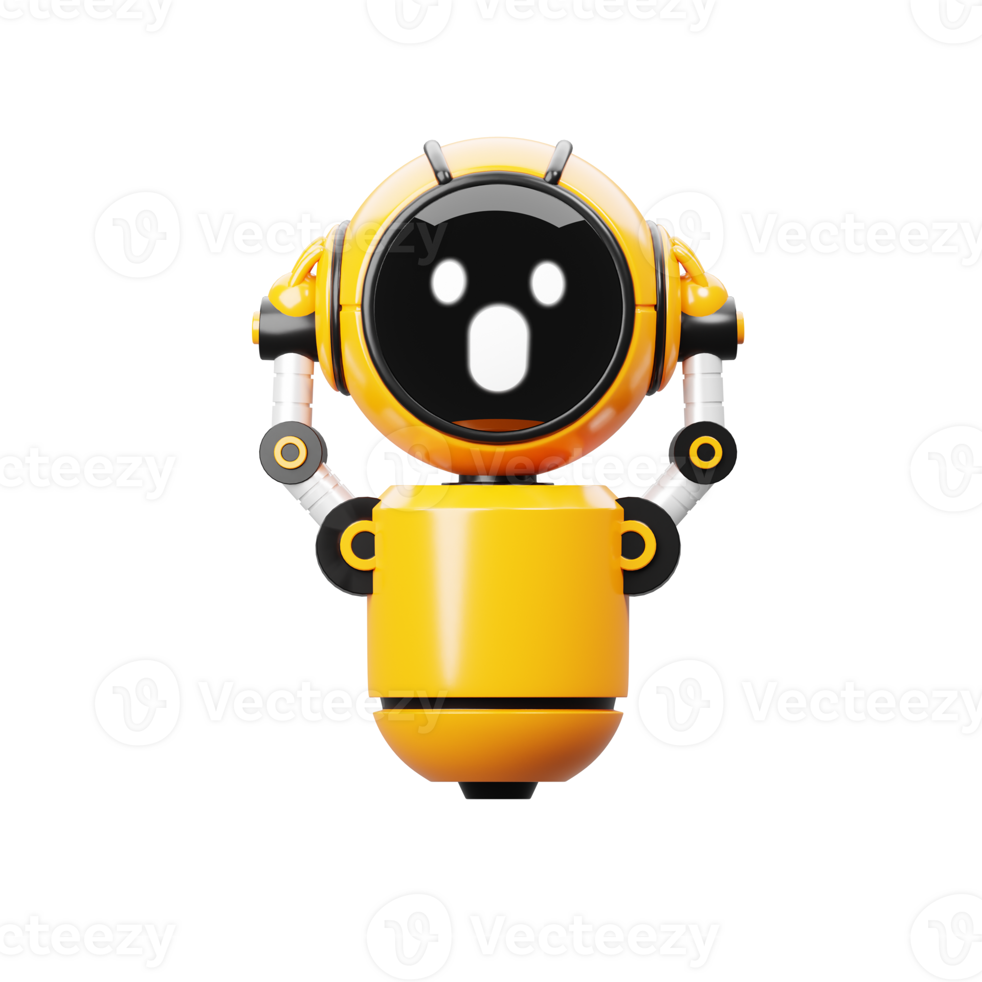 3d Orange Robot Character 23404809 PNG