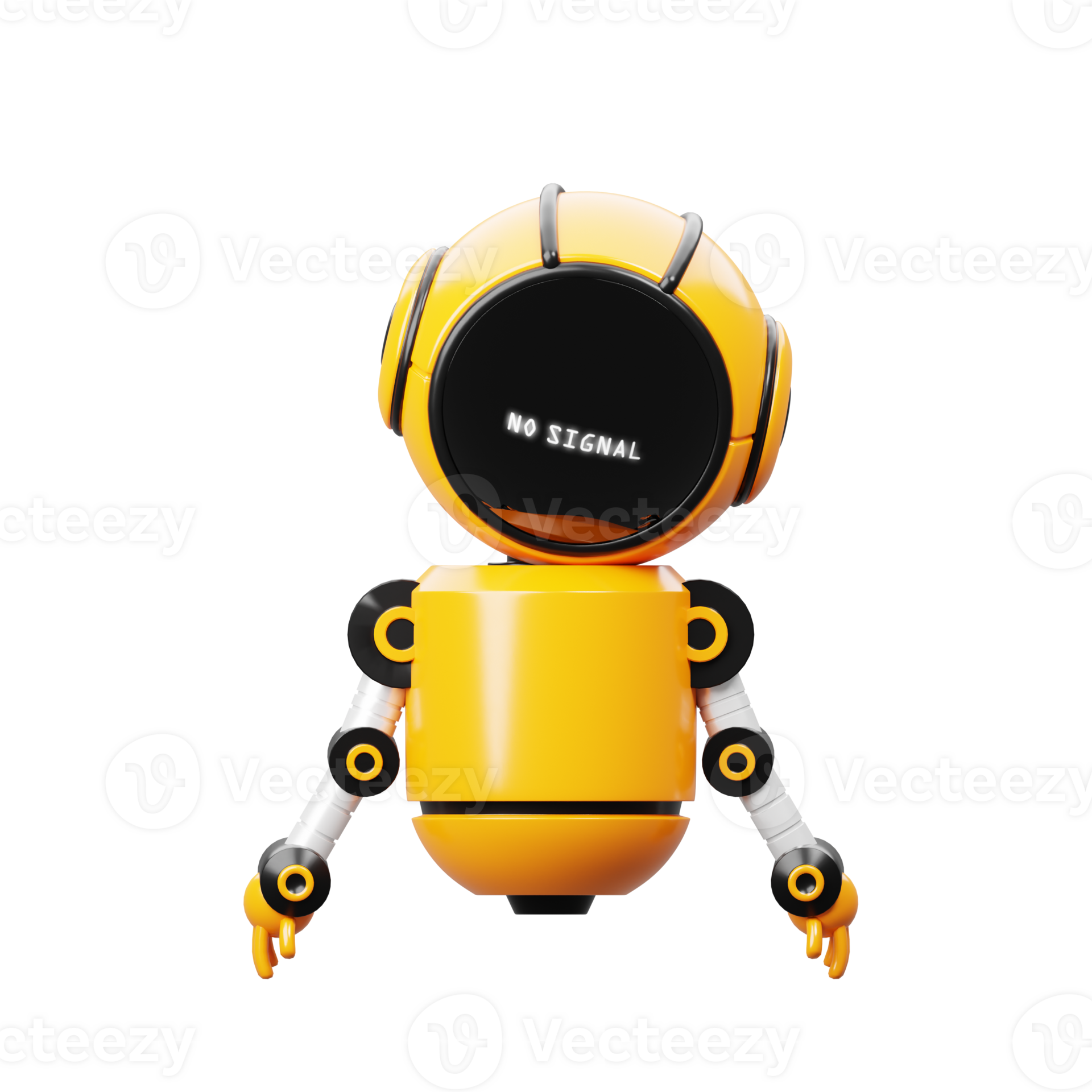 3d Orange Robot Character 23404813 PNG