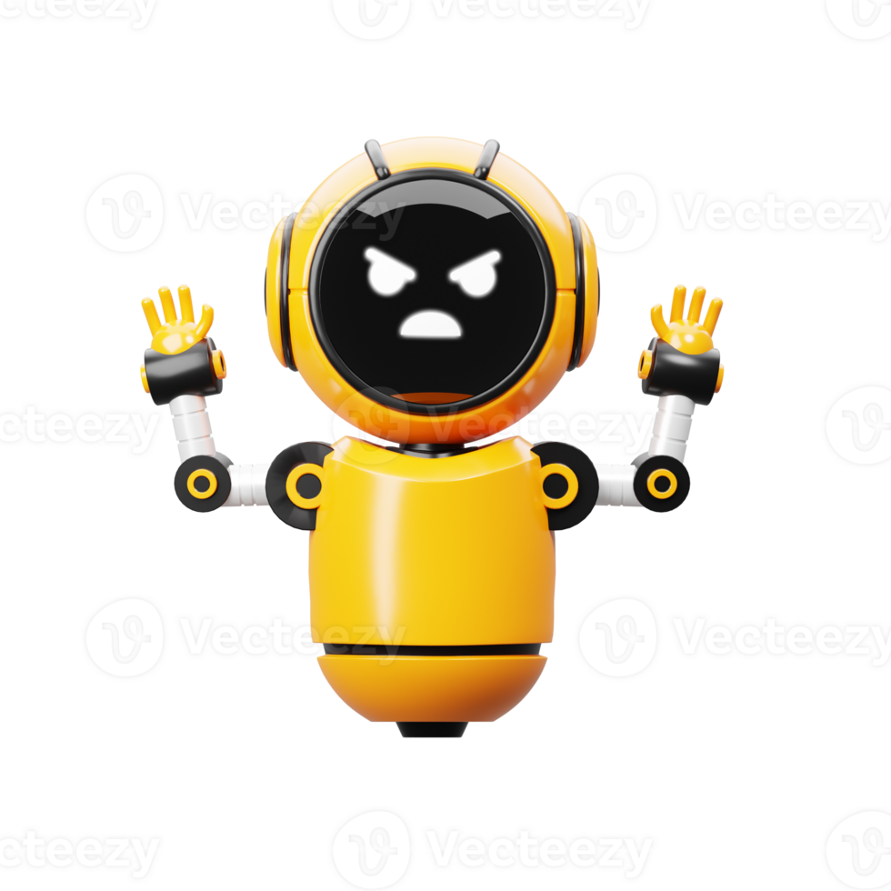 3d Orange Robot Character 23404912 PNG