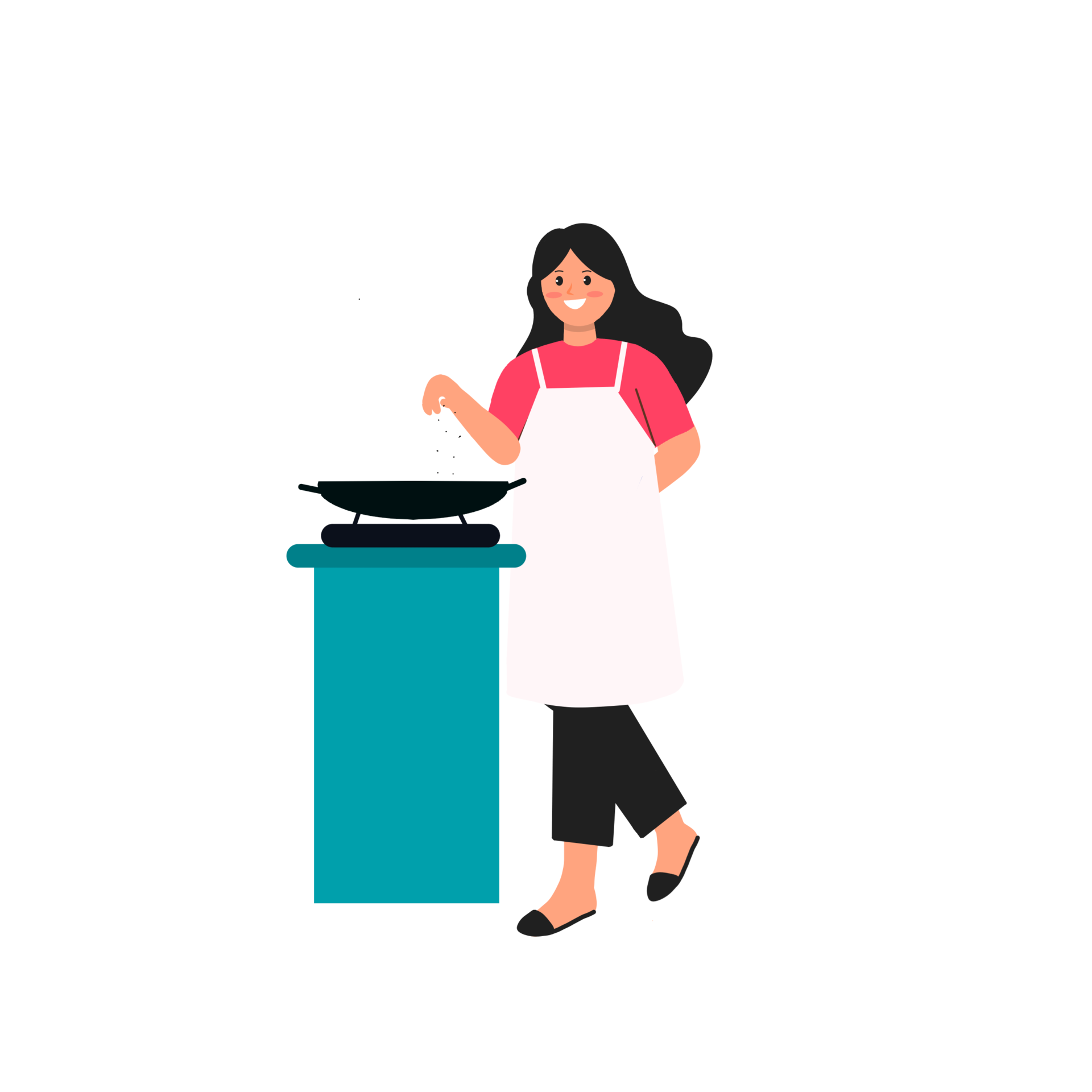 Beautiful Woman Cooking Something In The Kitchen 23405797 Png