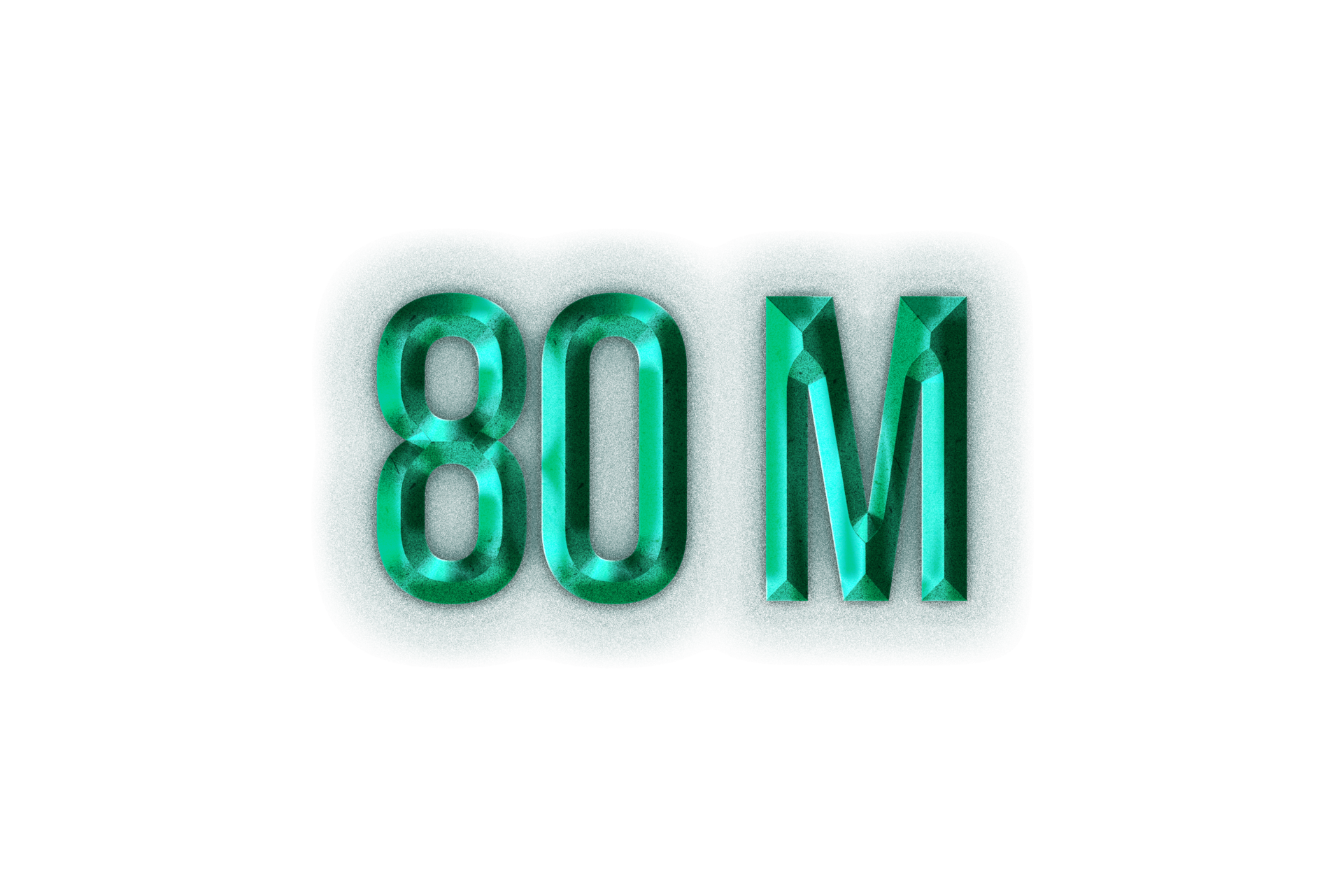 80 Million Subscribers Celebration Greeting Number With Steel Design 80-million-subscribers-celebration-greeting-number-with-steel-design