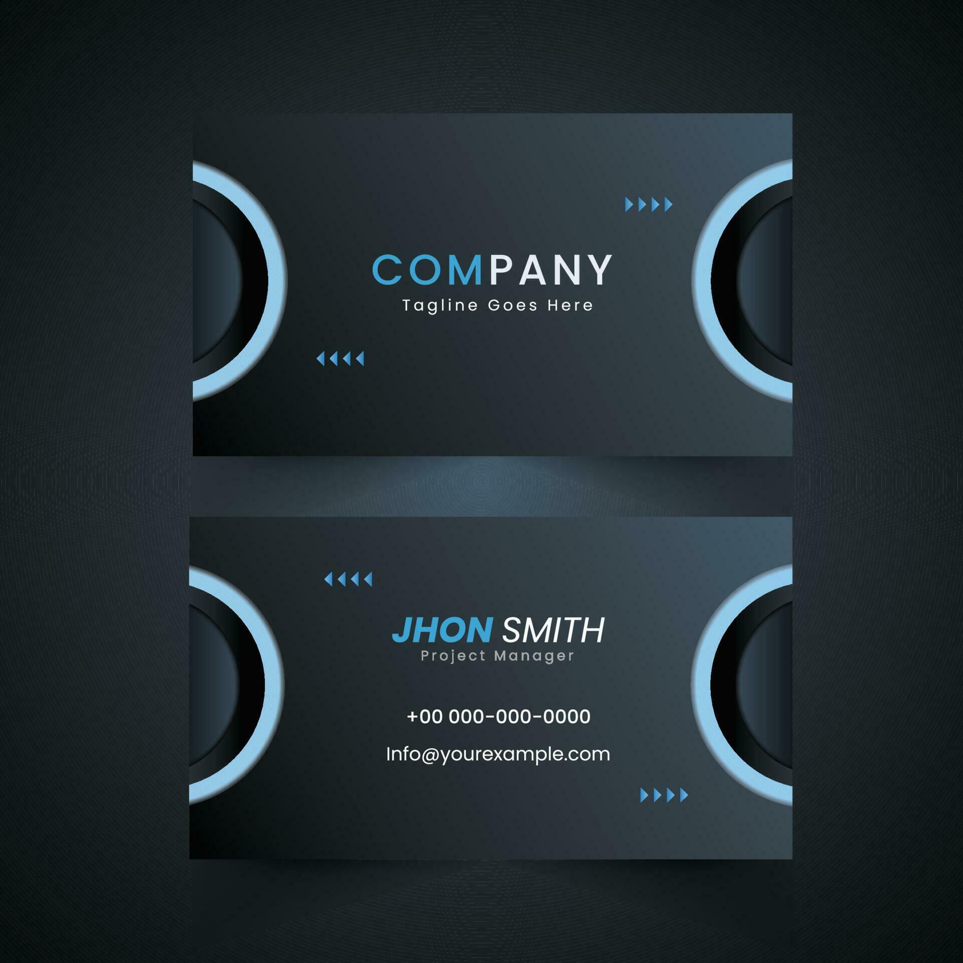 Neumorphism Horizontal Business Card In Front And Back Side. 23406373 Vector Art at Vecteezy