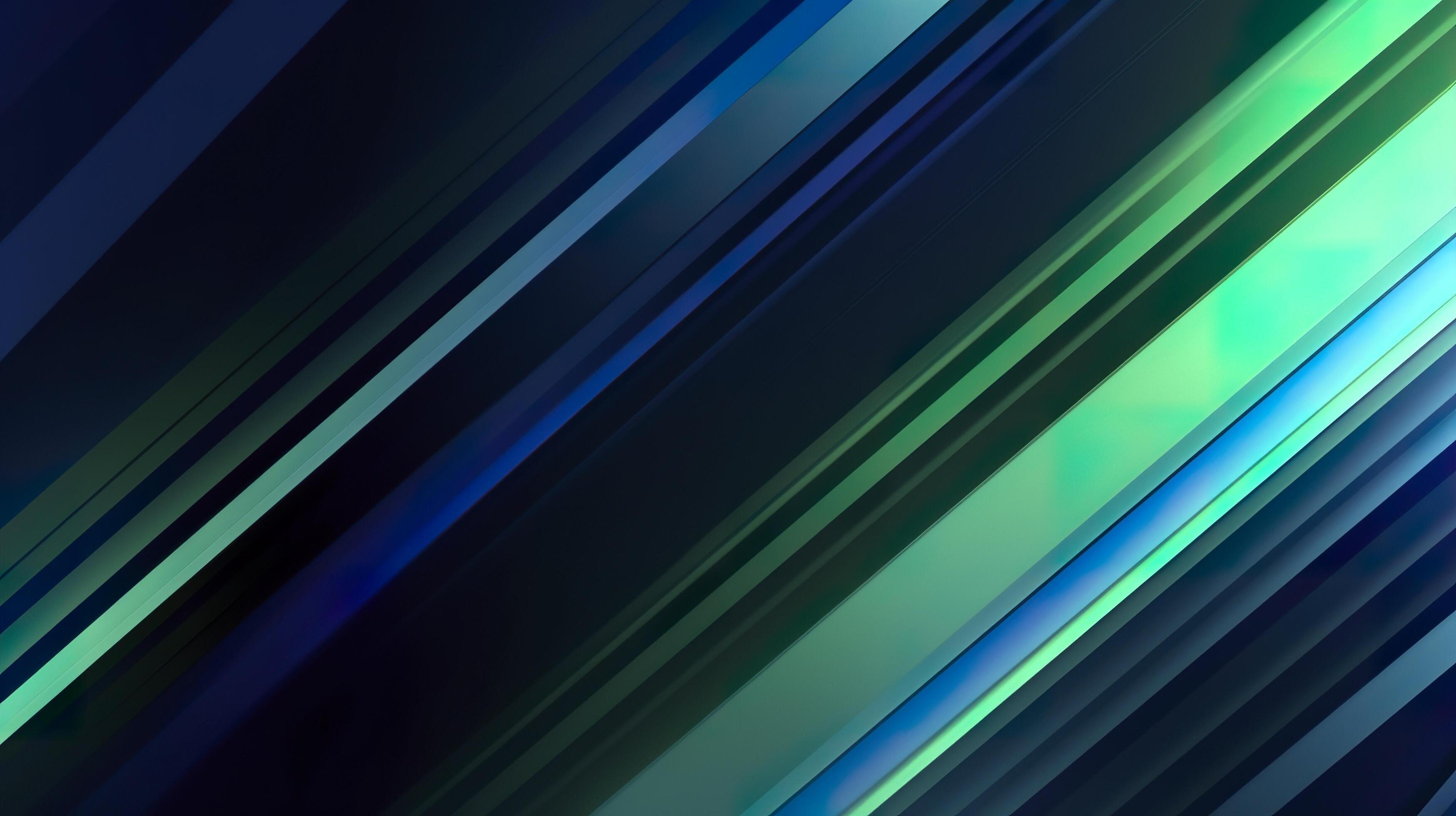 an abstract blue and green line, striped background, in the style of ...