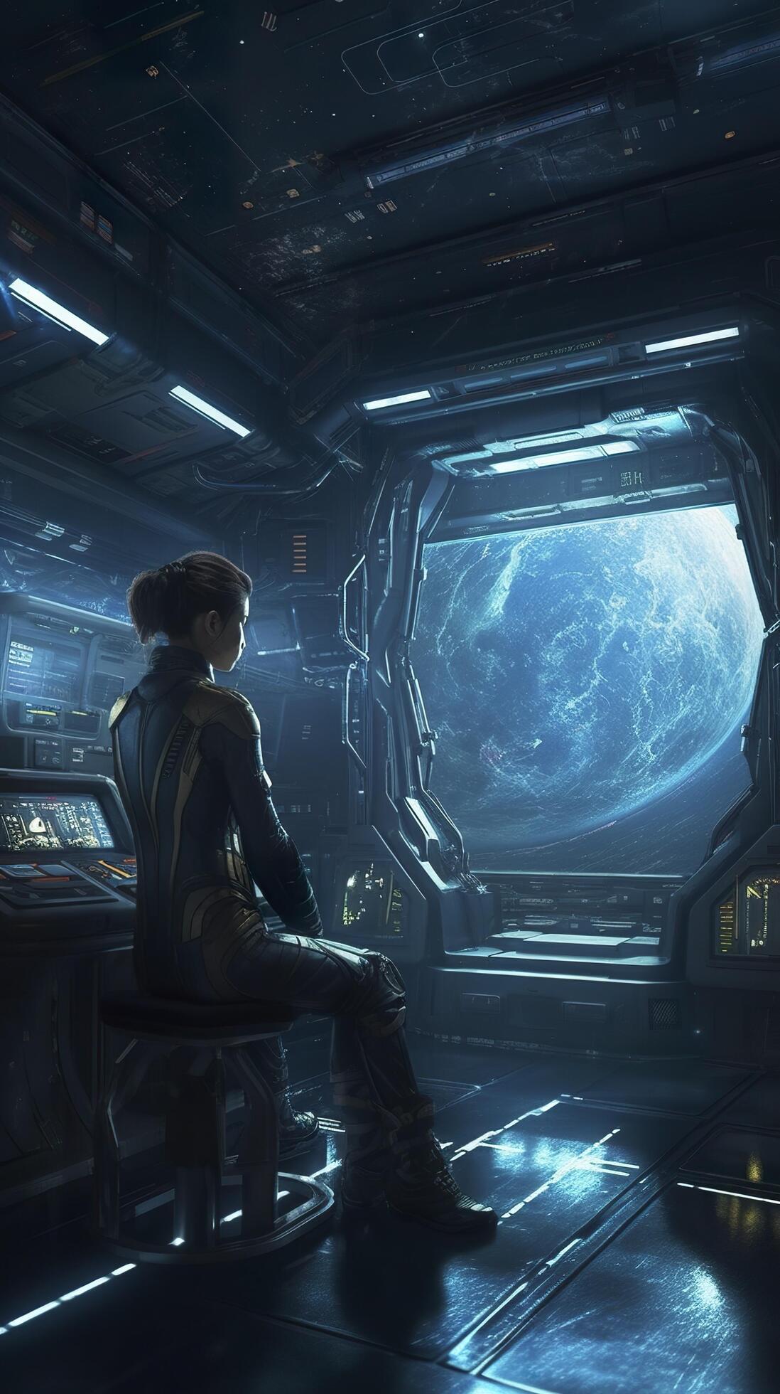 aboard the space station creative the very distant future, star trek ...