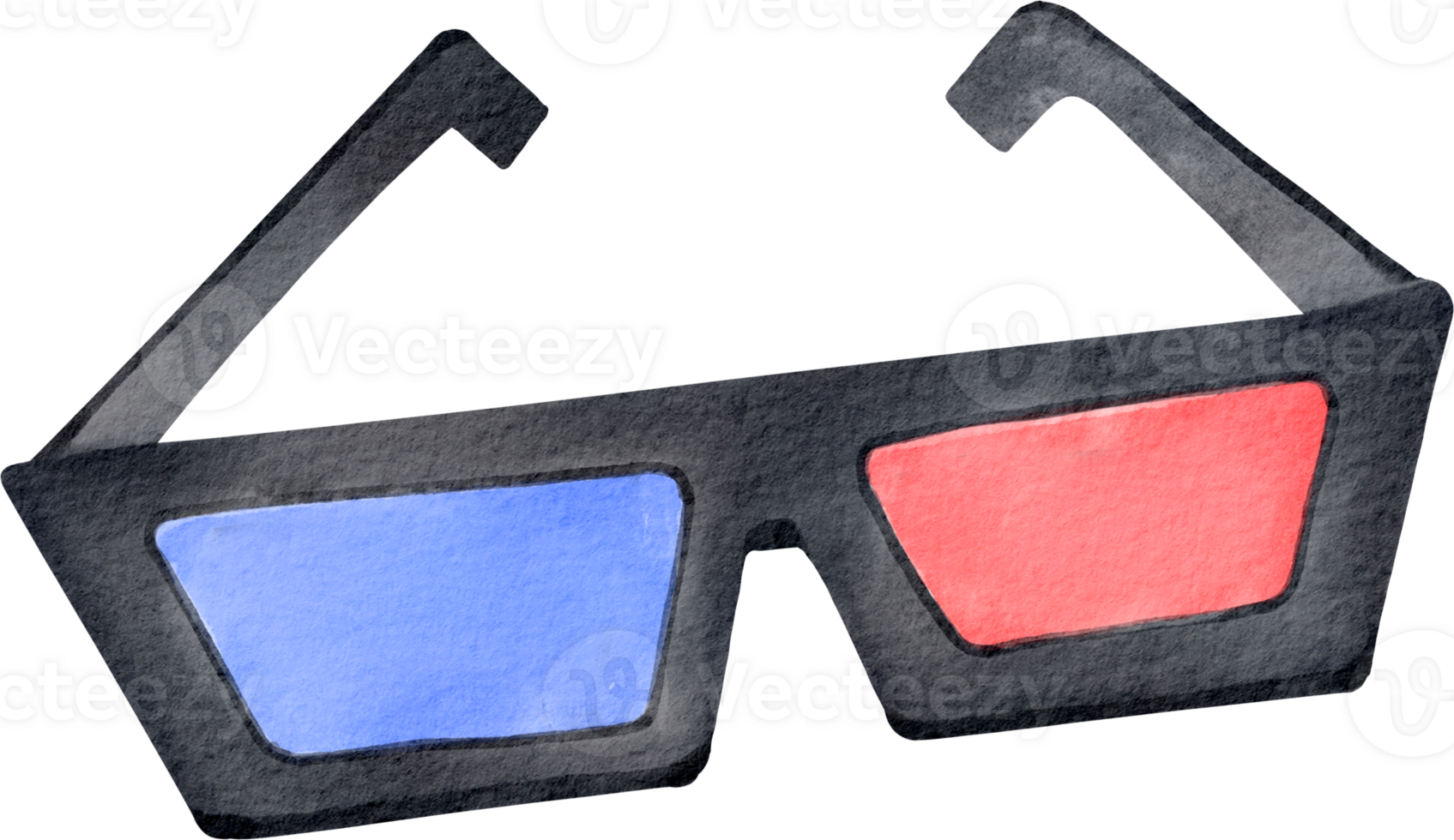 Watercolor 3d Glasses 23411759 Png
