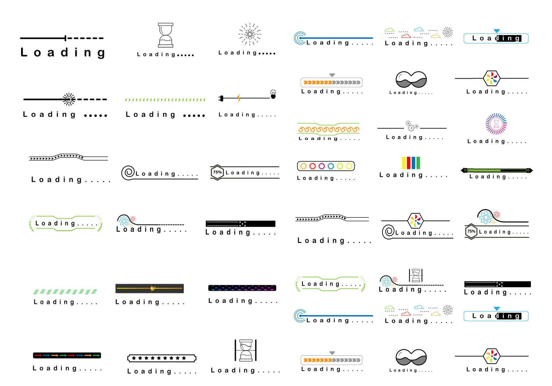 loading element asset for app web ui ux design big set 23412671 Vector ...