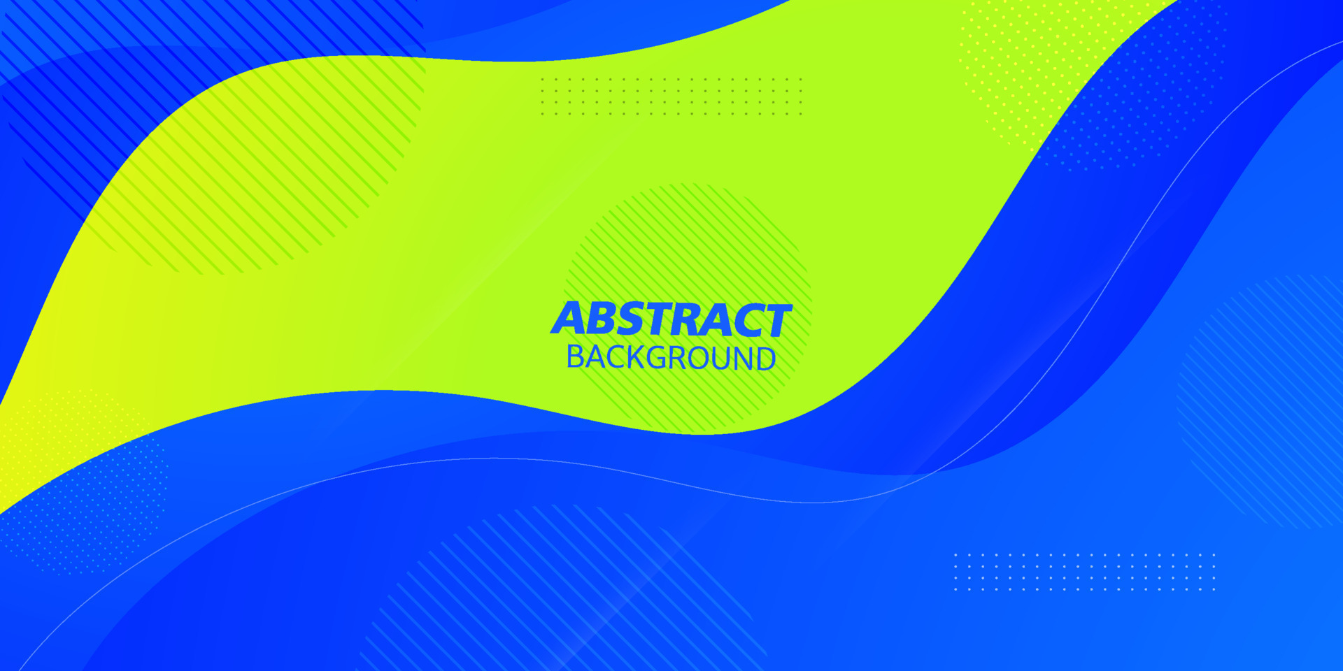 Abstract Blue And Green Minimal Wave Background Template Vector