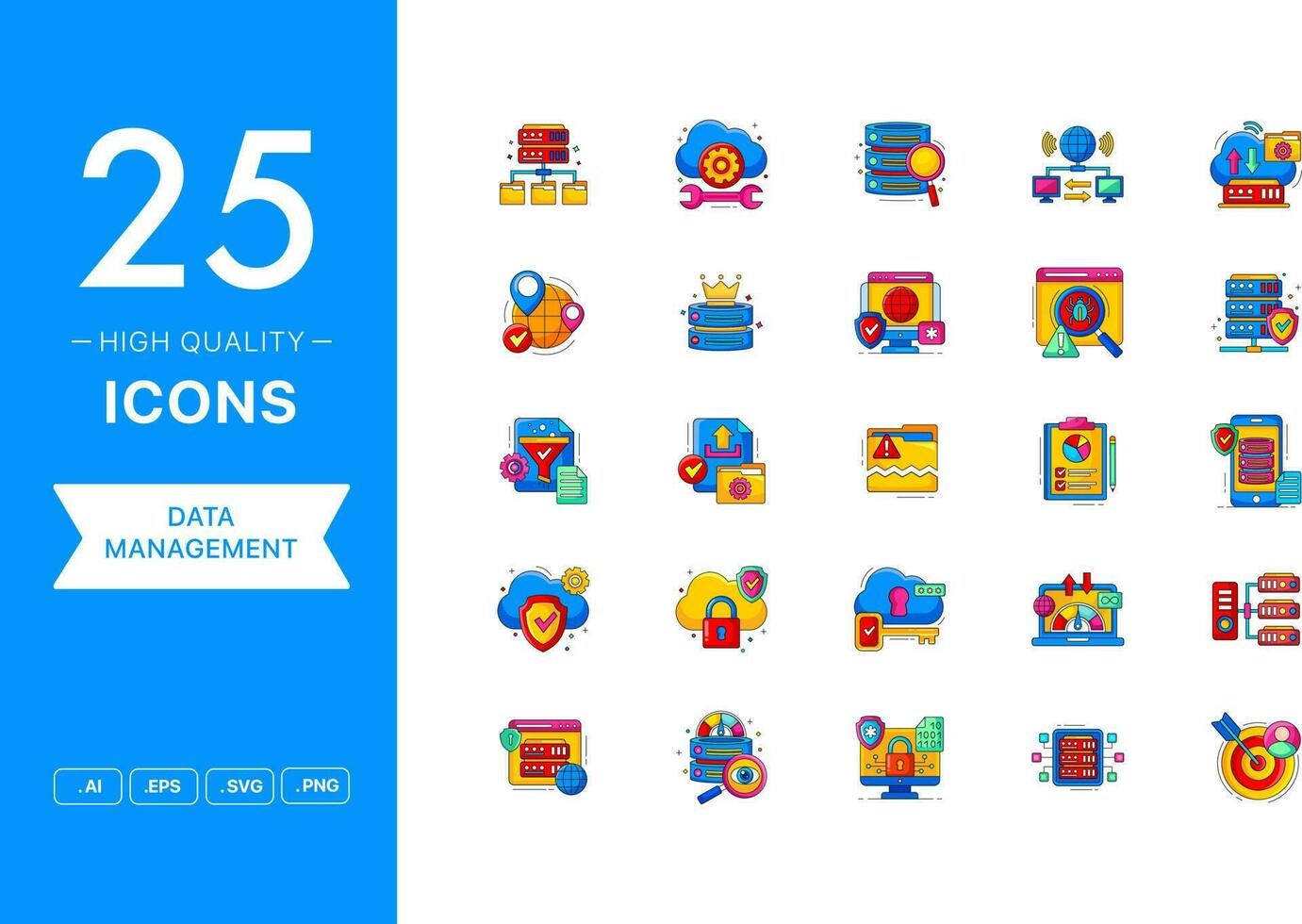 Vector set of Big Data icons 23423623 Vector Art at Vecteezy