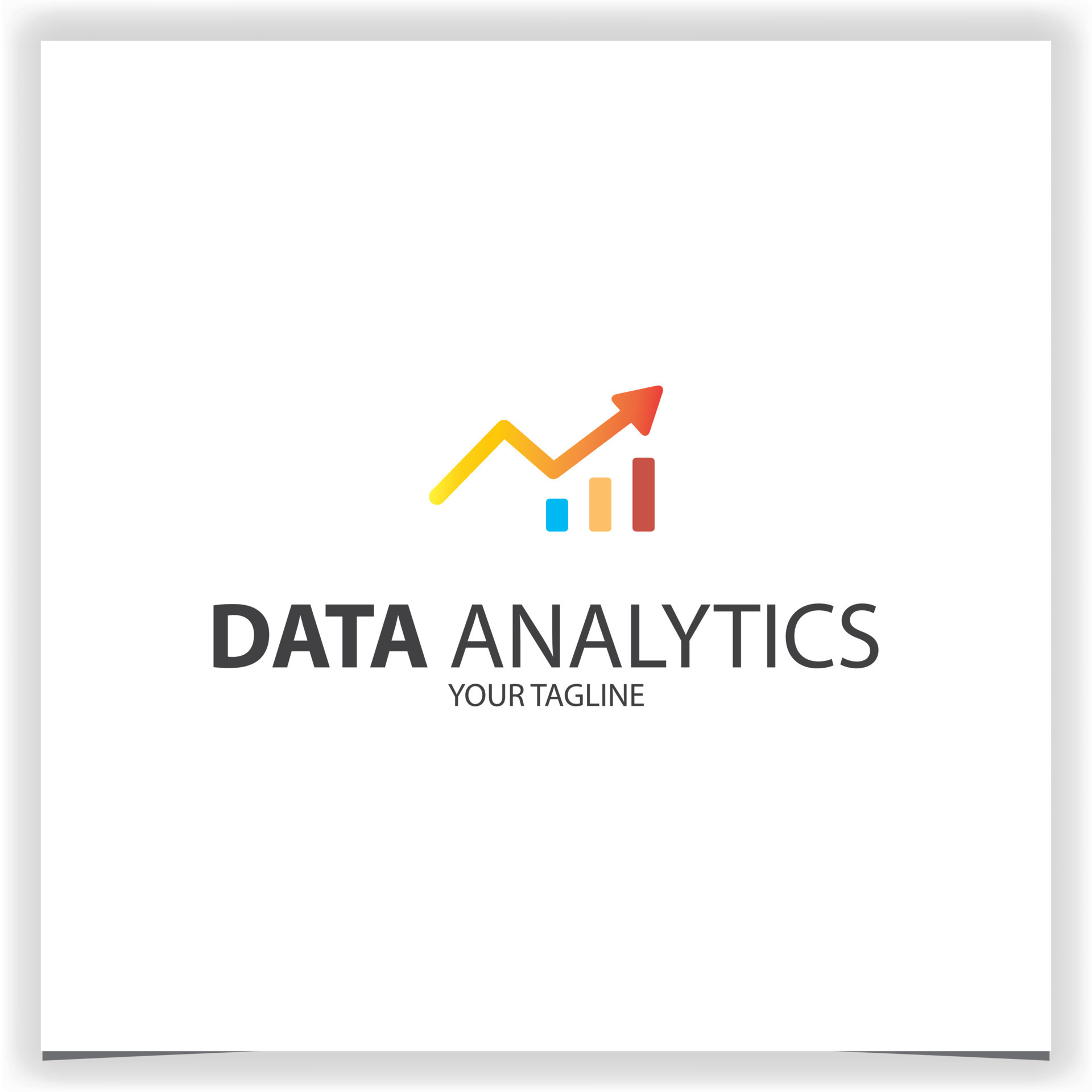 Vector data analytic finance chart business design logo premium elegant ...