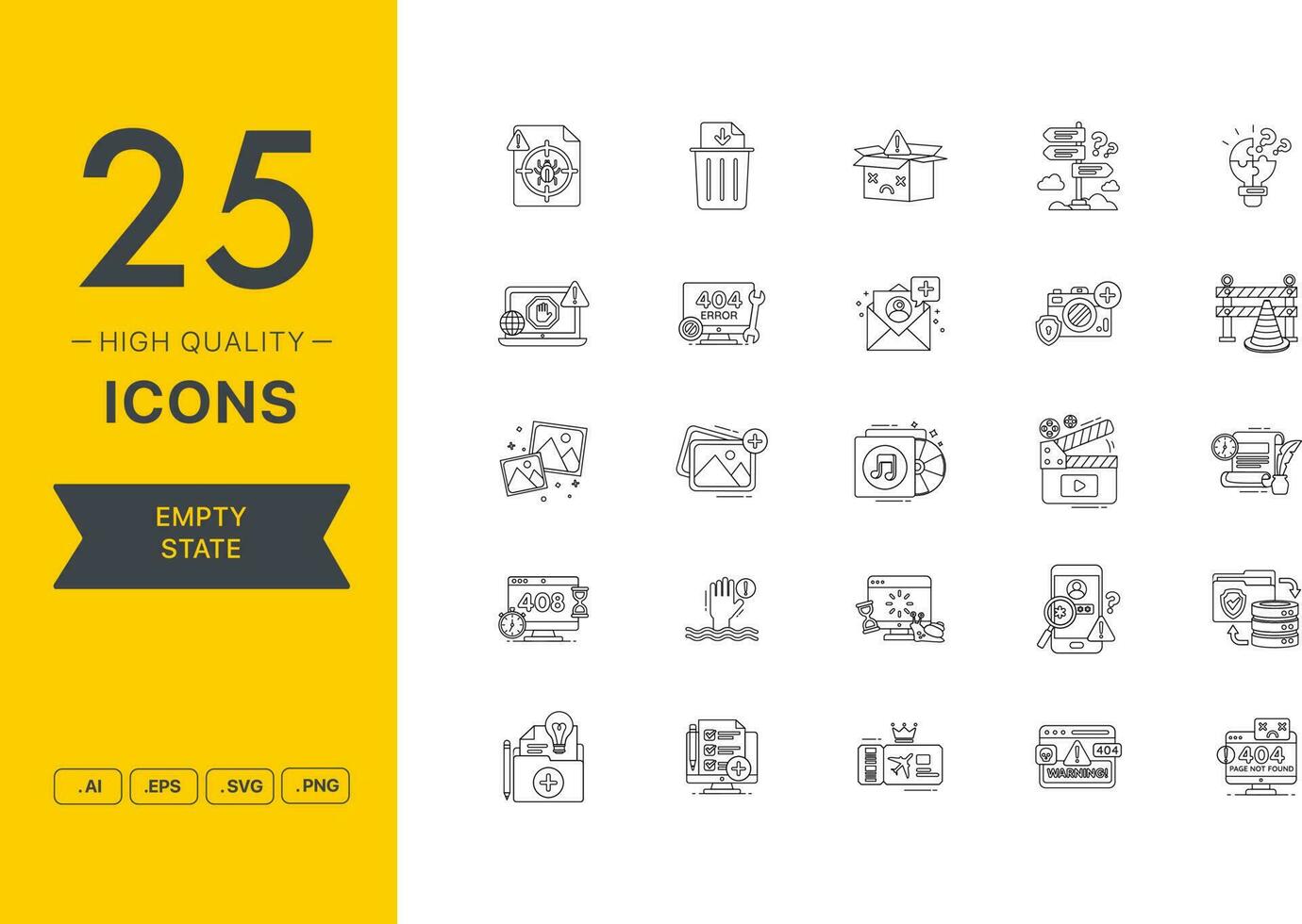 Vector set of Empty State icons 23424922 Vector Art at Vecteezy Vector set of Empty State icons 23424922 Vector Art at Vecteezy