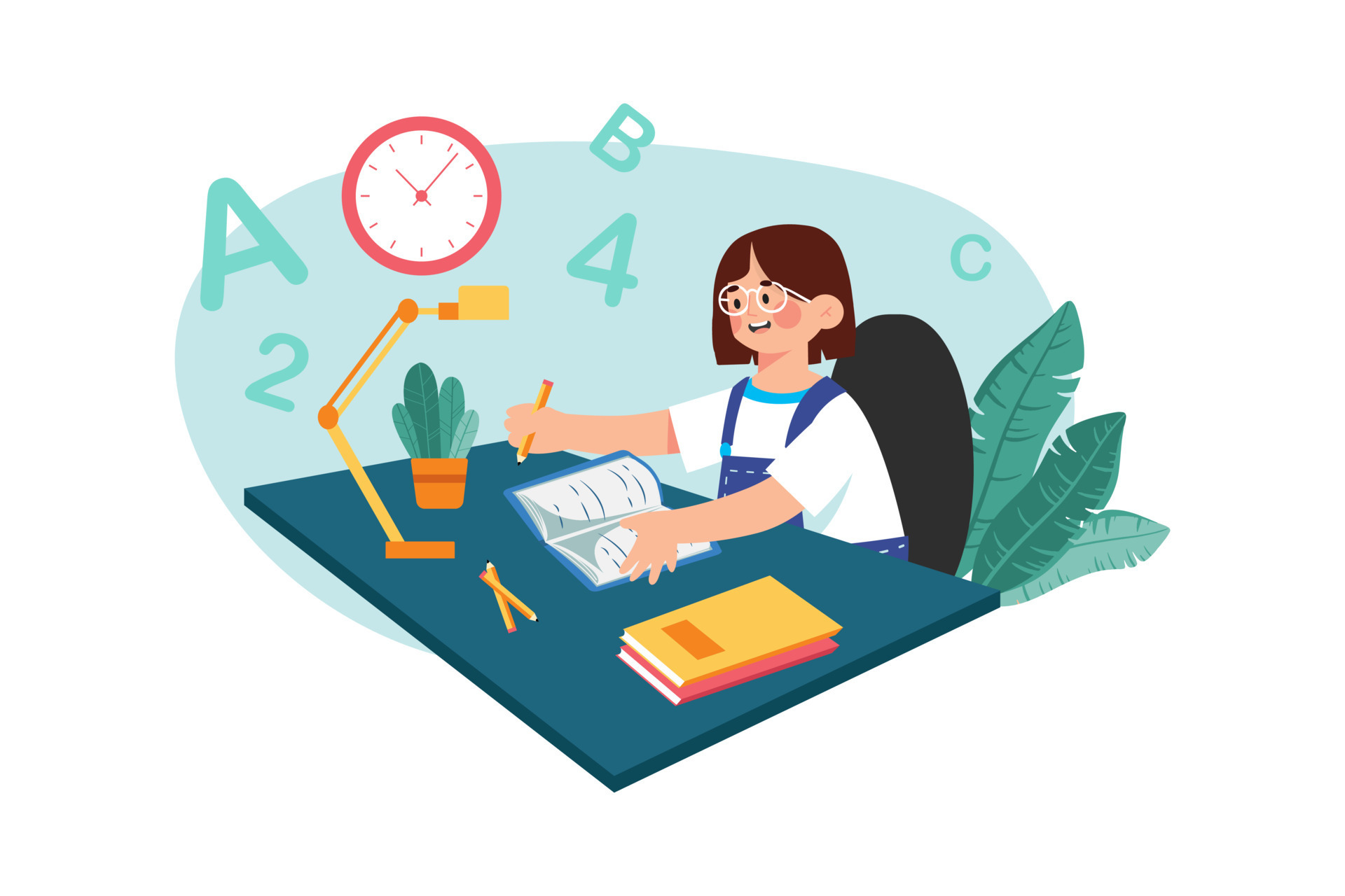 A Child Practices Writing Letters And Numbers 23425024 Vector Art At a-child-practices-writing-letters-and-numbers-23425024-vector-art-at