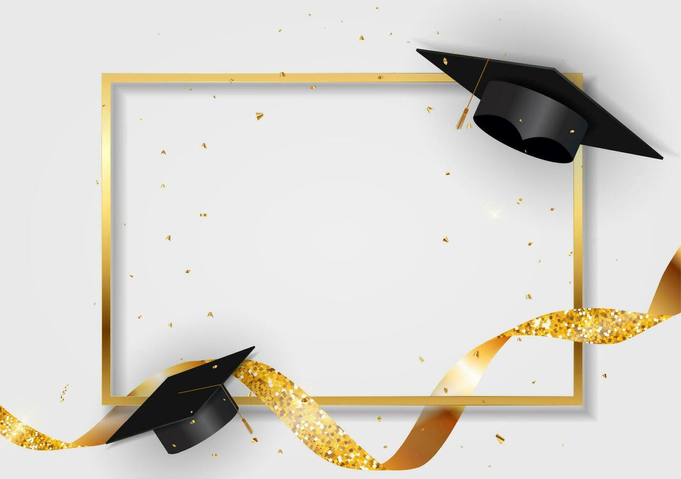 Happy Graduation Greeting Background Vector Illustration 23425790 ...
