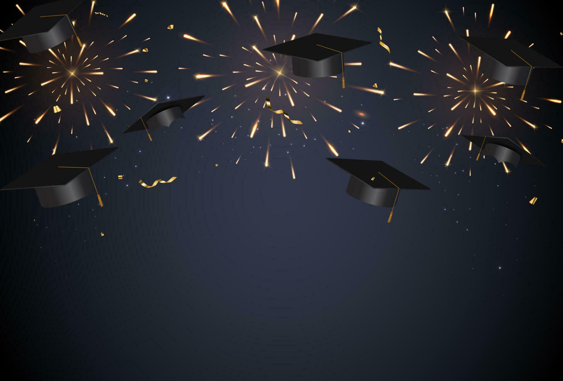 Happy Graduation Greeting Background Vector Illustration 23425796 ...