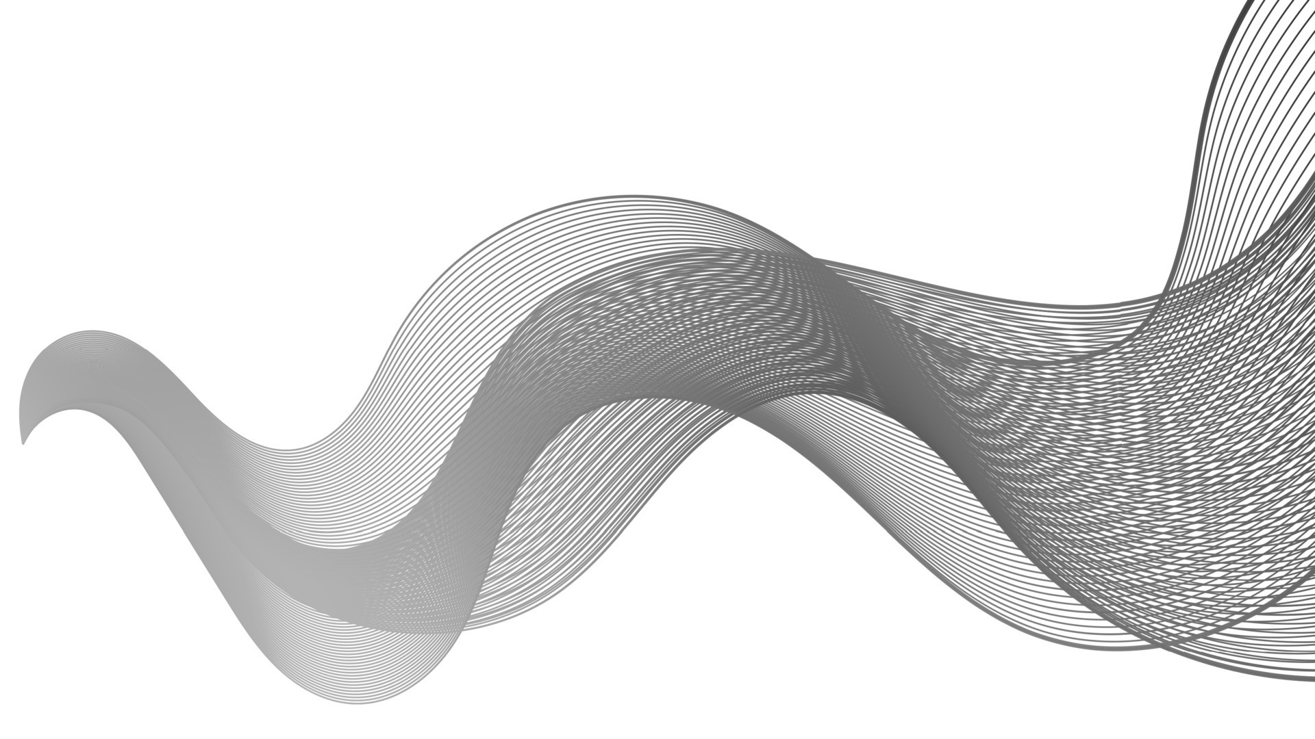 Abstract Backdrop With Monochrome Wave Gradient Lines On White Background Modern Technology