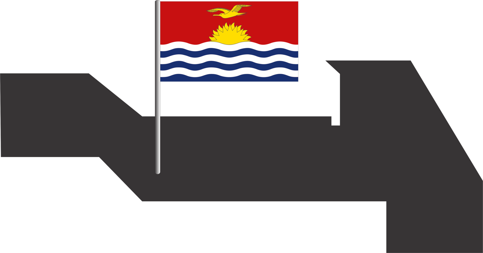 Kiribati Flag Pin Map Location 23427126 Png