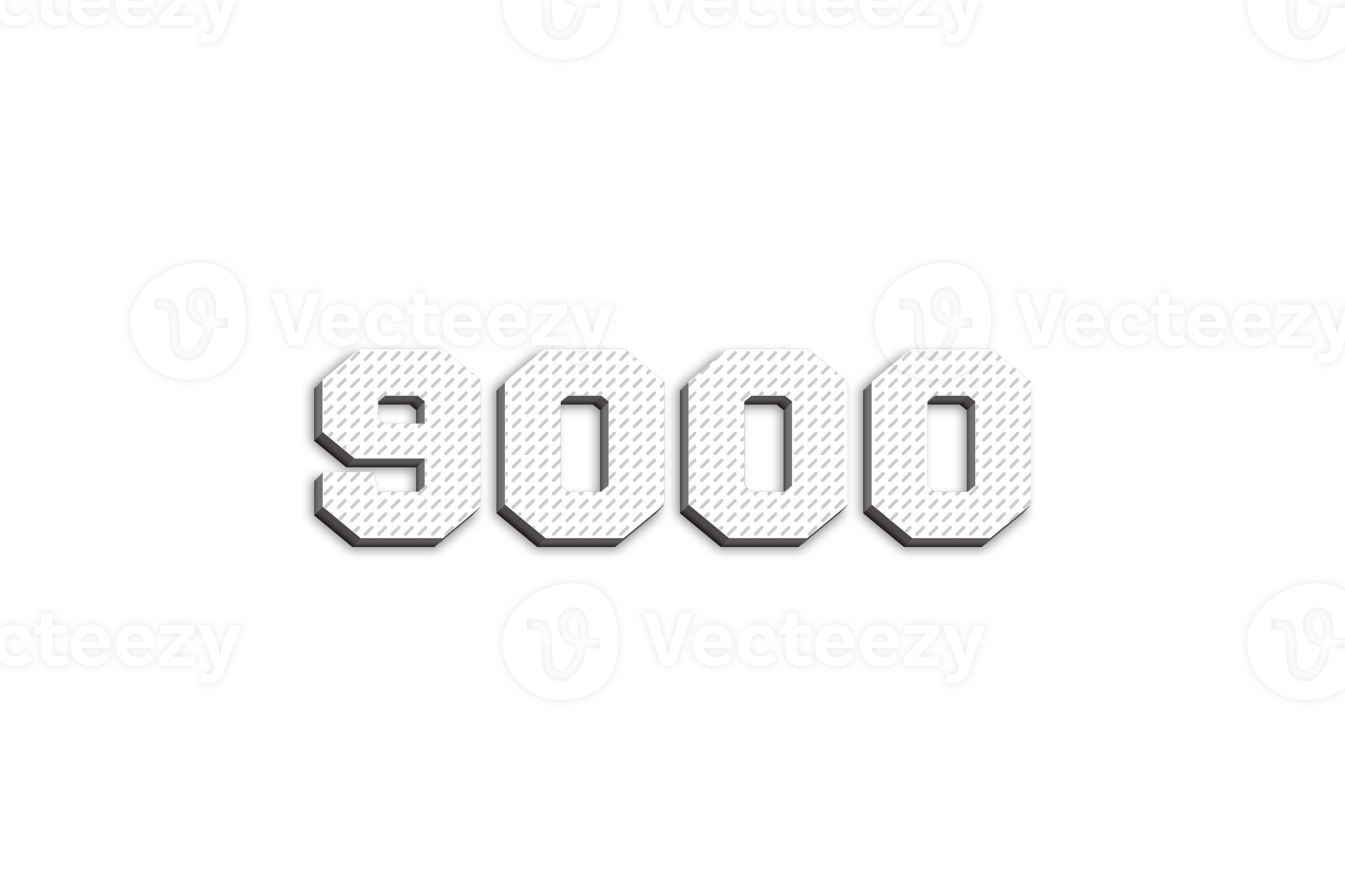 9000 subscribers celebration greeting Number with 3d paper design 23427919 PNG