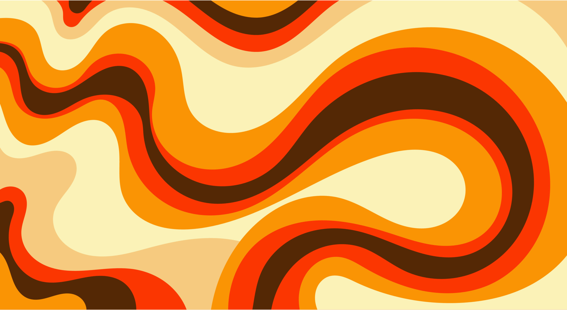 Abstract Orange Wavy Pattern Background Texture In Trendy Color Vector
