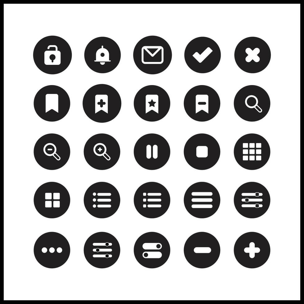 user interface icons 23429081 Vector Art at Vecteezy