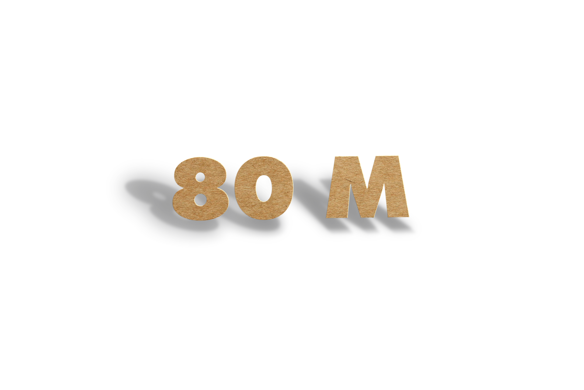 Free 80 Million Subscribers Celebration Greeting Number With Hard Card