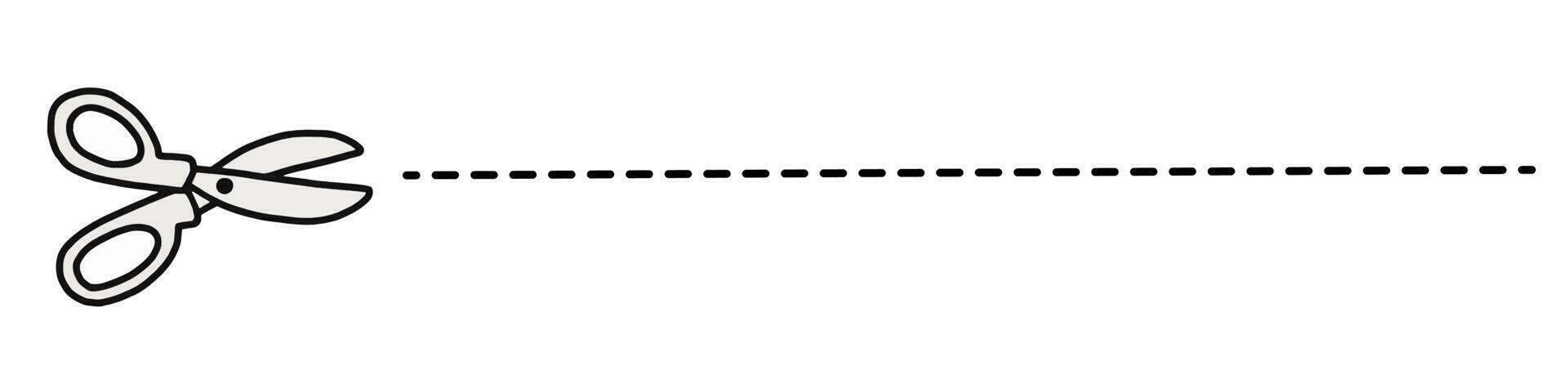 Scissors icon with dash cutting line, coupon border sign. 23429719 ...