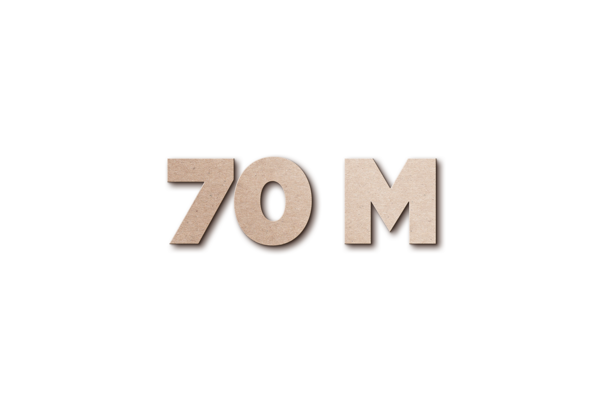 70-million-subscribers-celebration-greeting-number-with-card-board