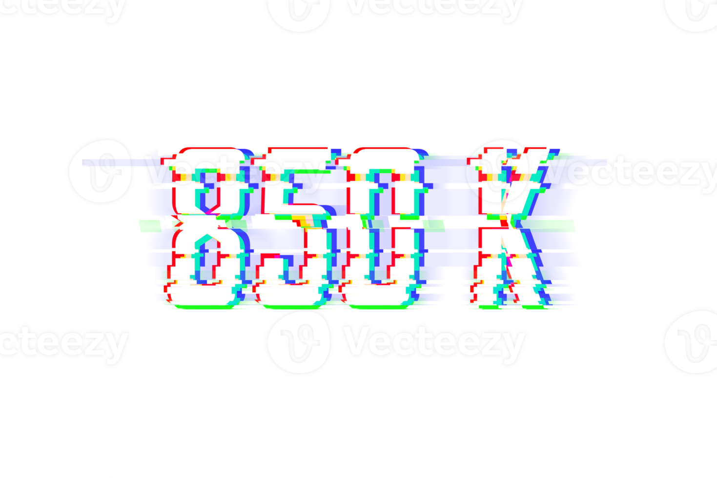 850 k subscribers celebration greeting Number with glitch design 23430398 PNG
