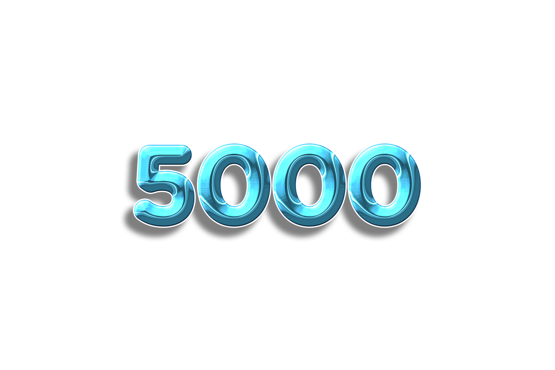 5000 subscribers celebration greeting Number with plastic design ... 5000 subscribers celebration greeting Number with plastic design ...