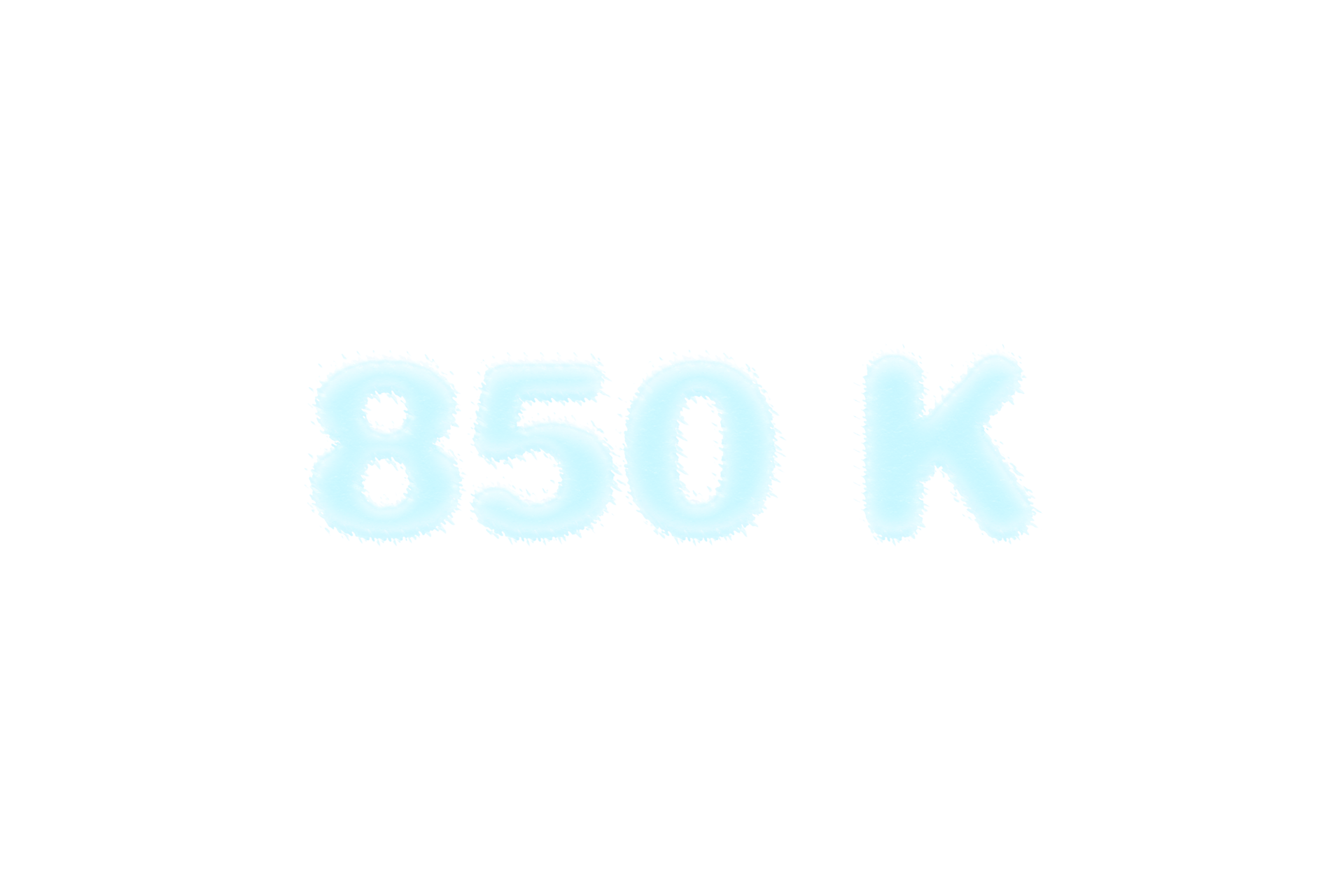 850 k subscribers celebration greeting Number with frozen design 23432477 PNG