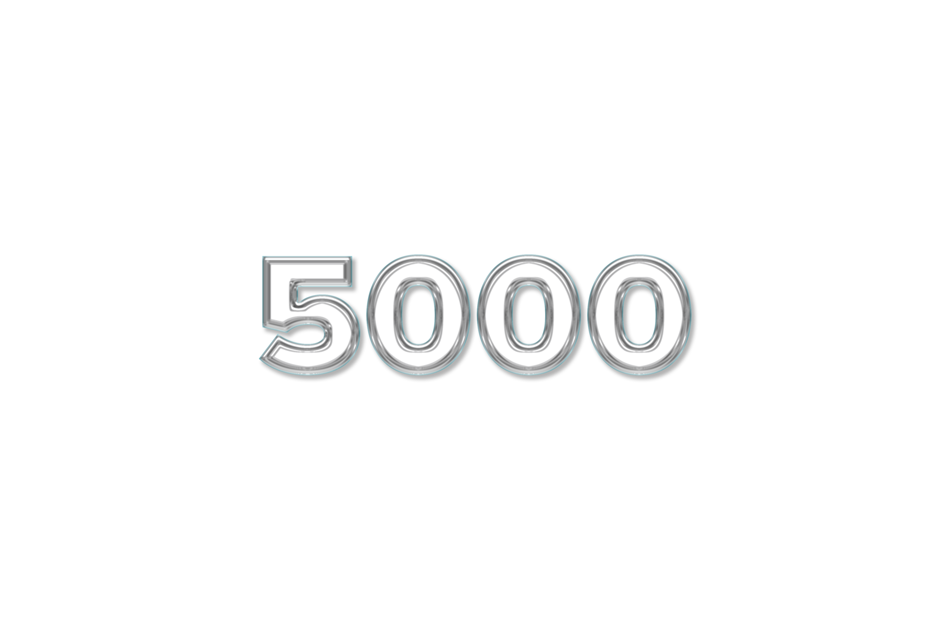 5000 subscribers celebration greeting Number with glass design 23432904 PNG 5000 subscribers celebration greeting Number with glass design 23432904 PNG