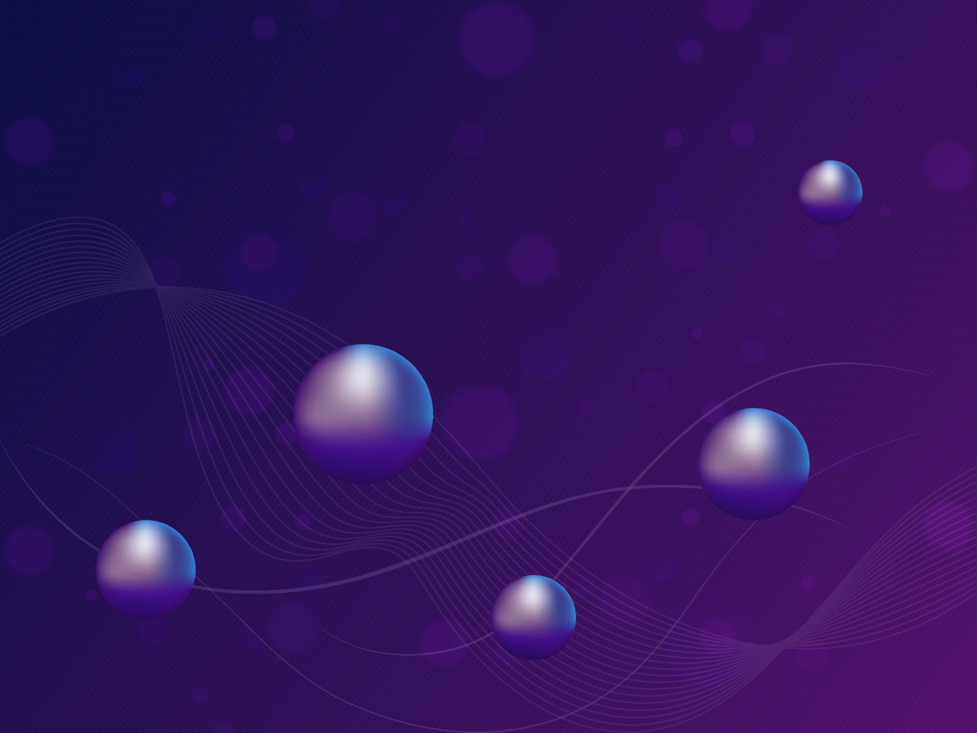 Abstract Violet Background With Motion Wavy Lines And 3D Balls ...