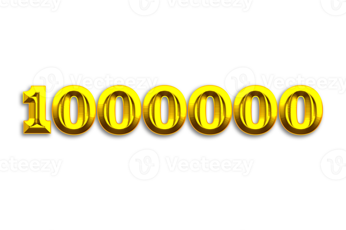 1000000 subscribers celebration greeting Number with gold design 23434581 PNG