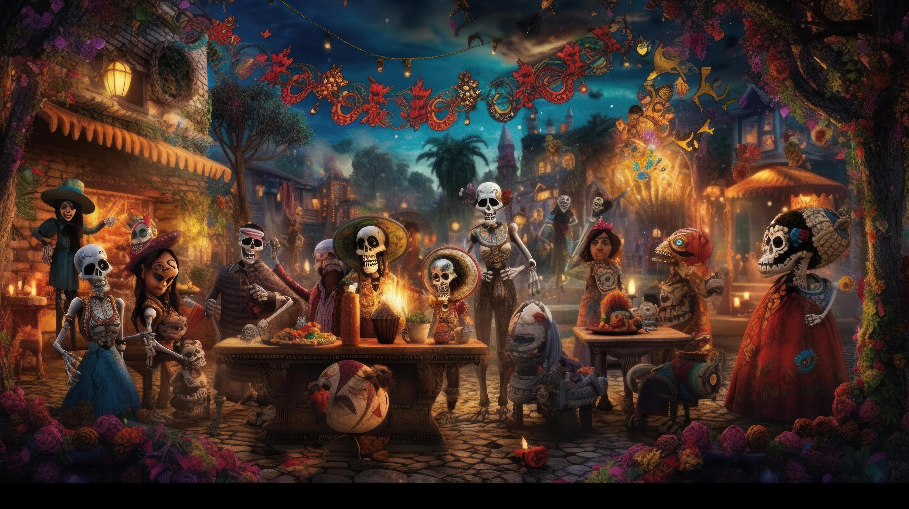 día de el muerto, dia Delaware los muertos. ilustración ai generativo ...