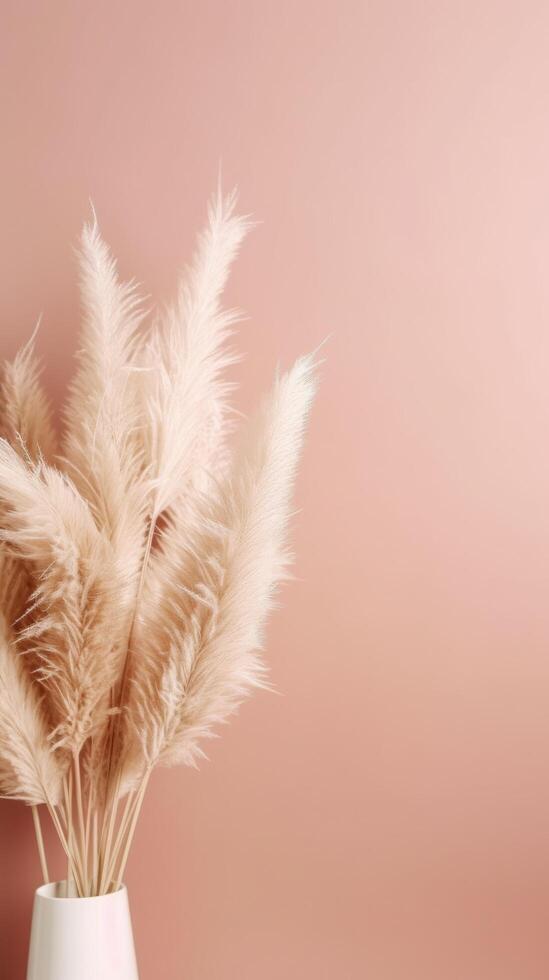 Pampas grass beige minimalist background. Illustration 23434901 Stock ... Pampas grass beige minimalist background. Illustration 23434901 Stock ...