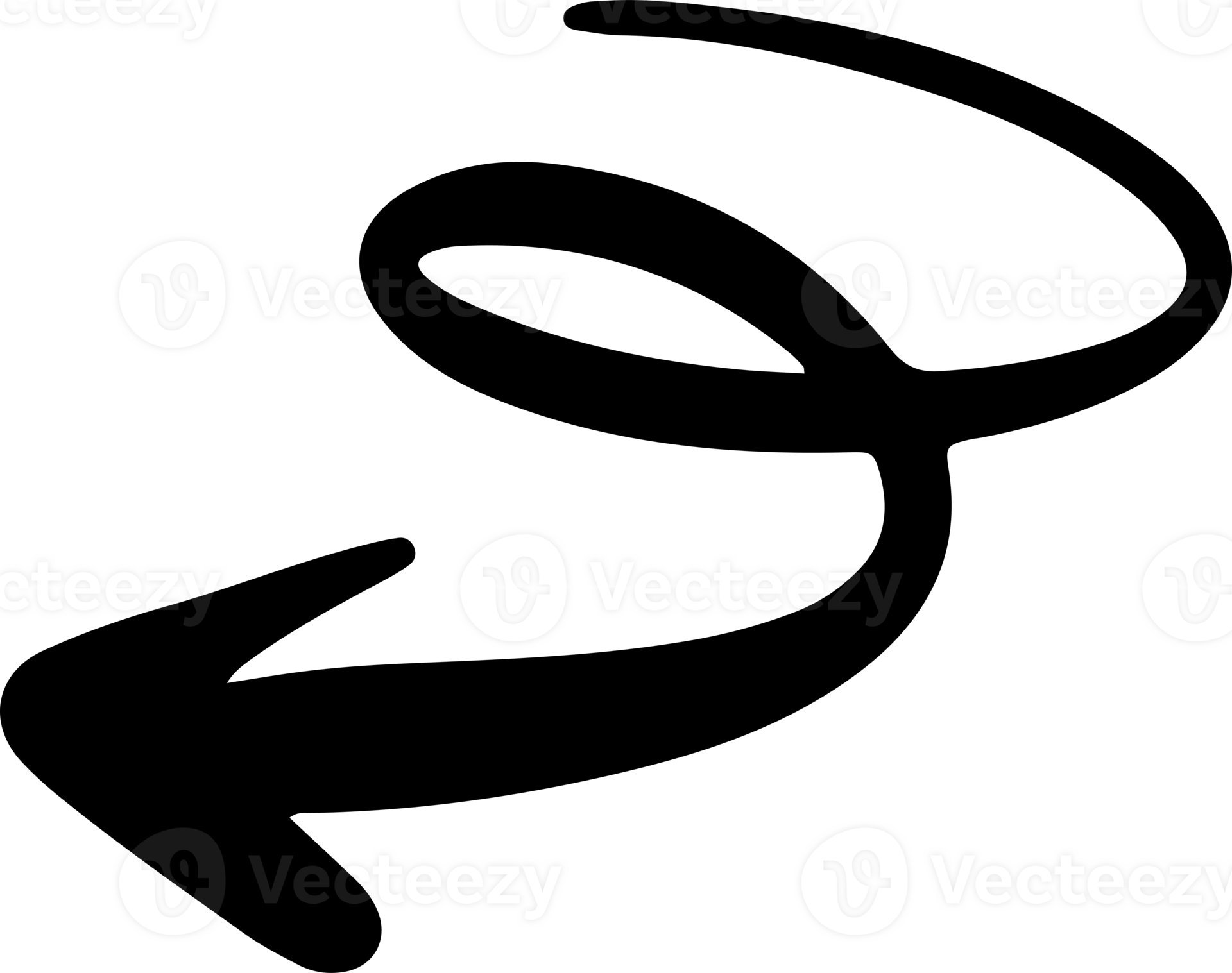 Arrow curved line art illustration 23435068 PNG