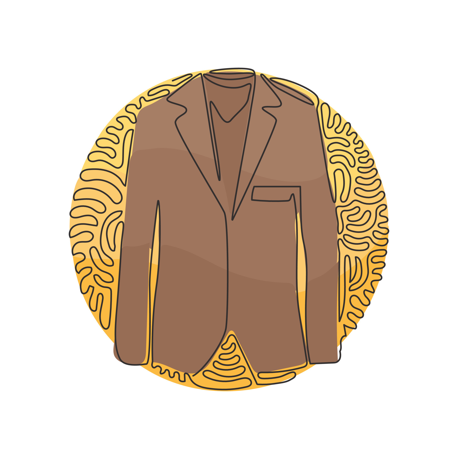 traje formal de hombre de dibujo de línea continua única. chaqueta de hombre. traje de hombre de ...