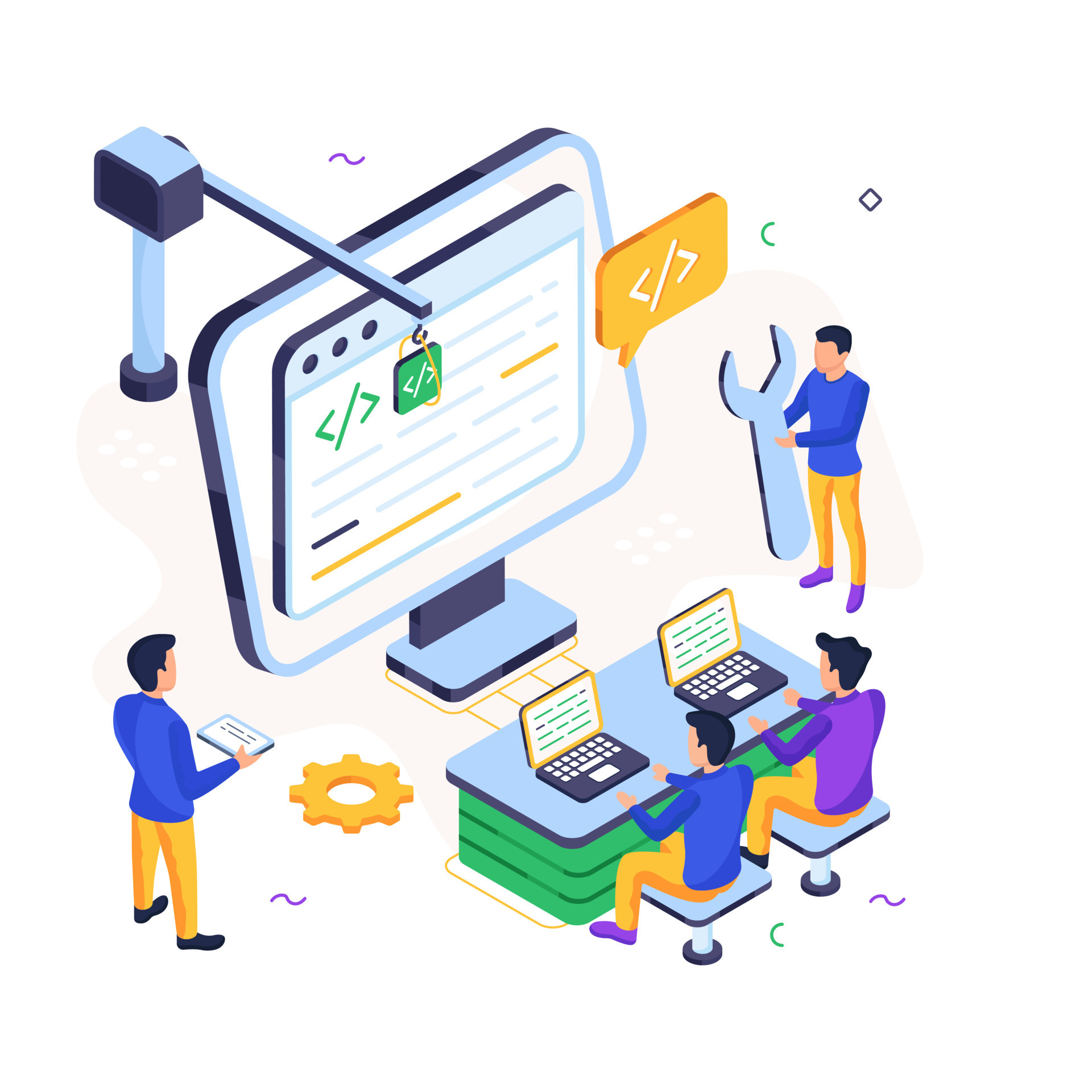 Unique design illustration of web coding 23440228 Vector Art at Vecteezy