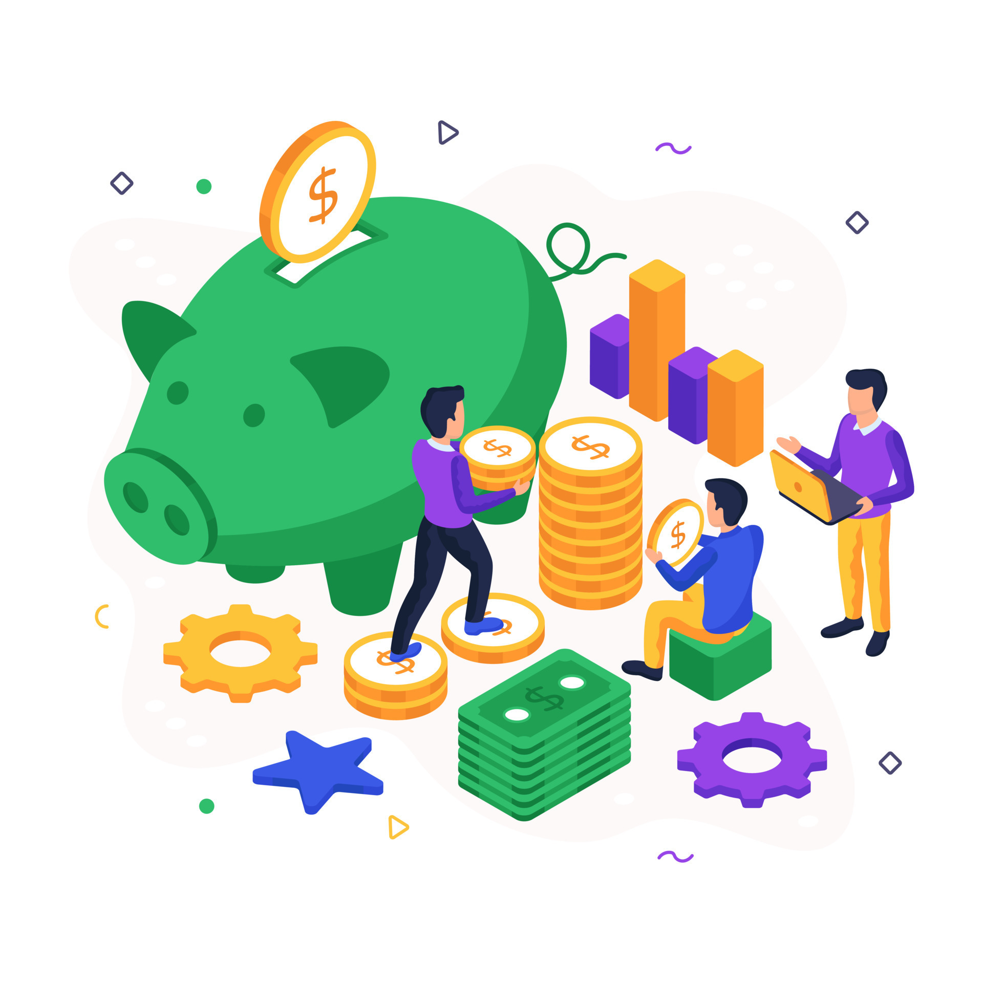 Dollar with penny showcasing piggy bank savings illustration 23440256 ... Dollar with penny showcasing piggy bank savings illustration 23440256 ...