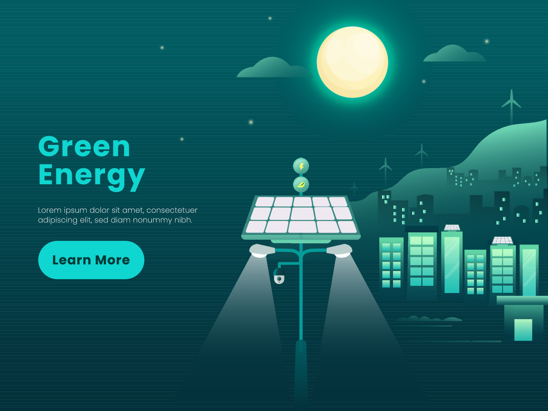 Green Energy Concept Based Poster Design With Illustration Of Buildings ... Green Energy Concept Based Poster Design With Illustration Of Buildings ...