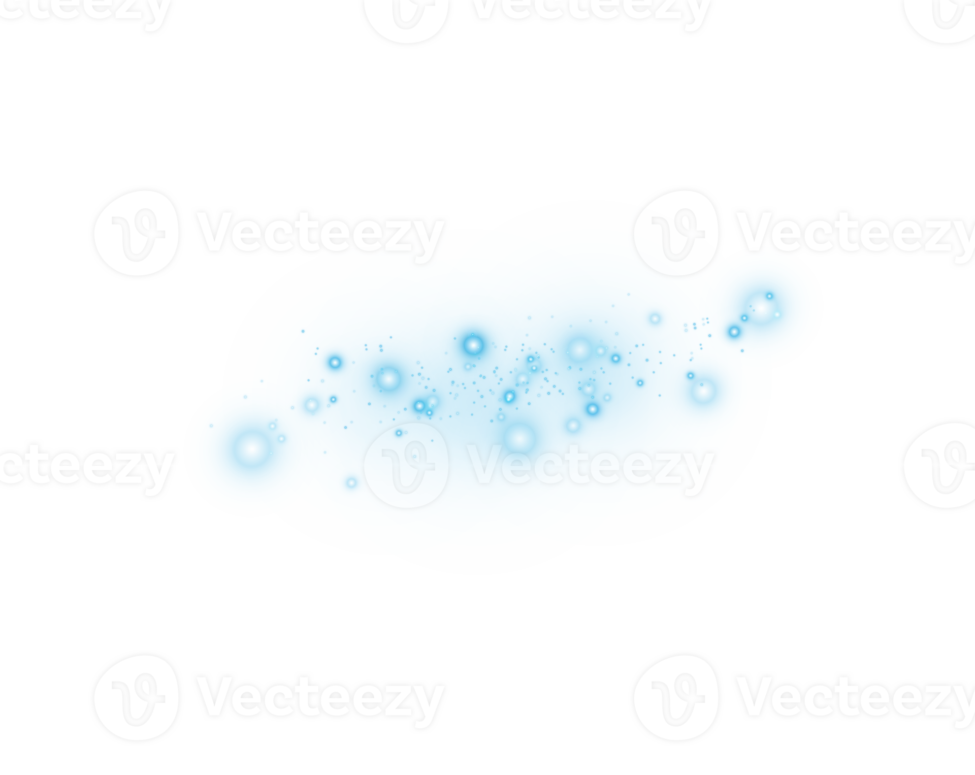 Blue glitter wave abstract illustration. Blue star dust trail sparkling particles isolated ...