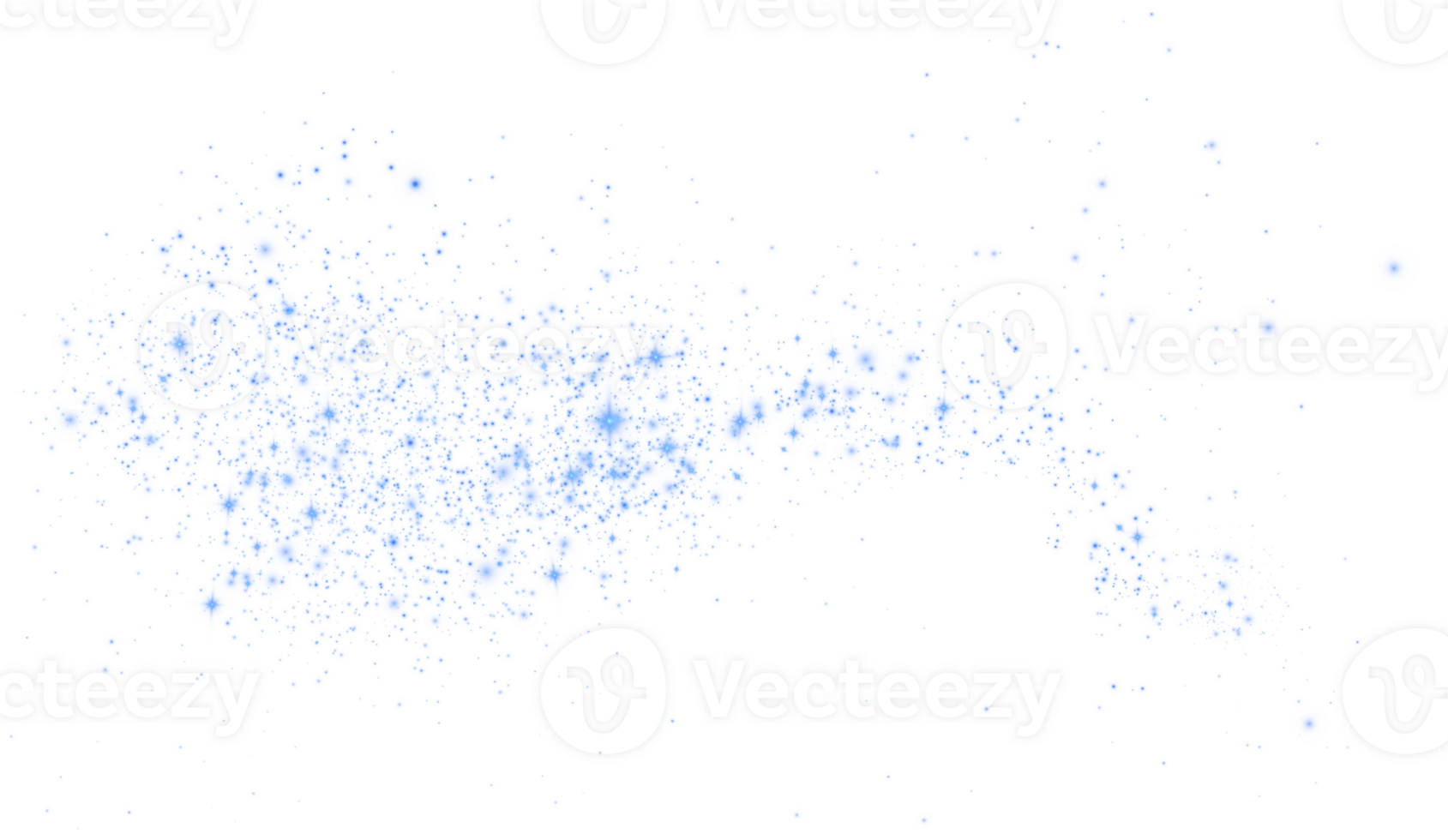 Blue glitter wave abstract illustration. Blue star dust trail sparkling particles isolated ...